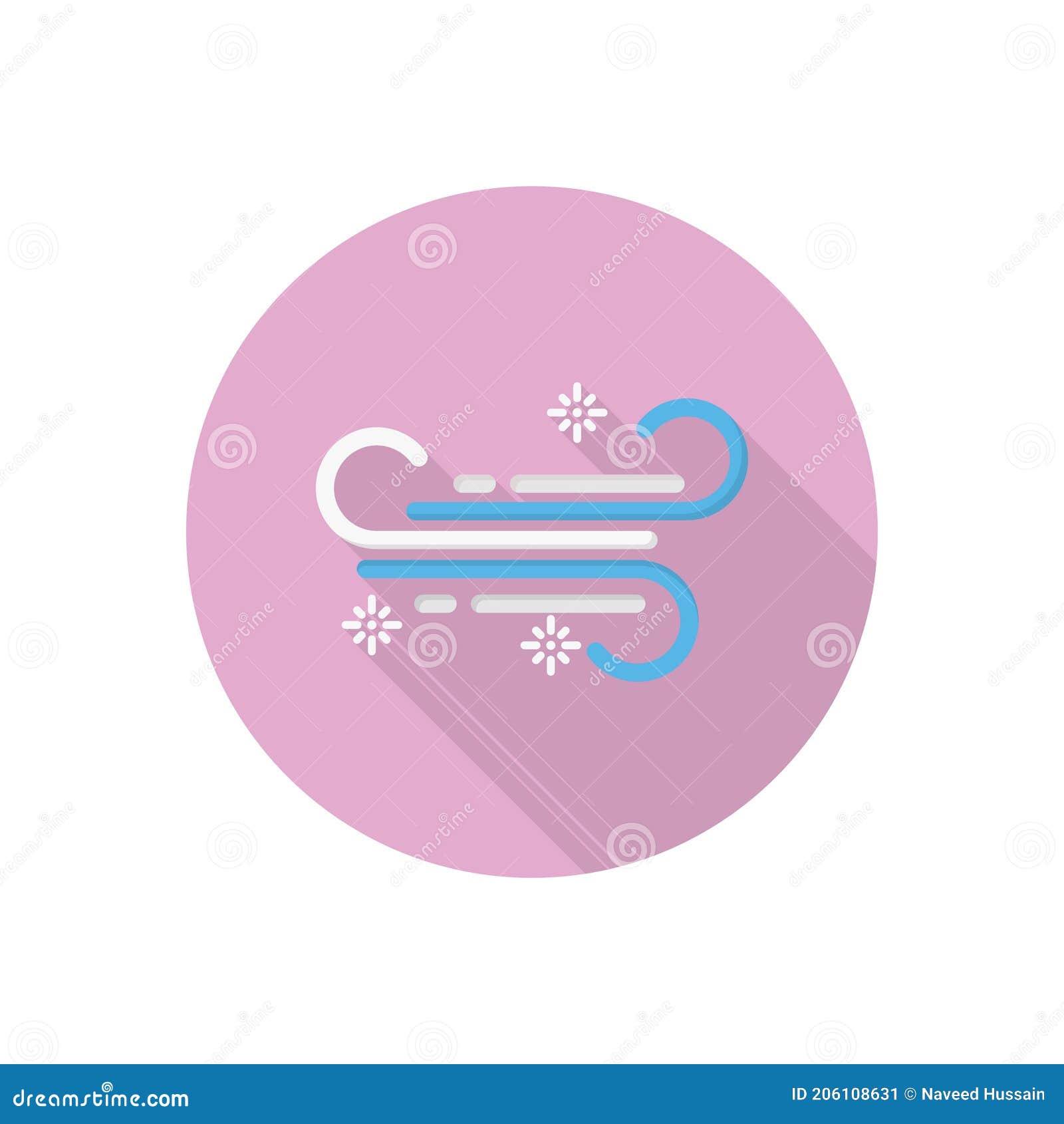 Wind blowing stock vector. Illustration of vector, modern - 206108631