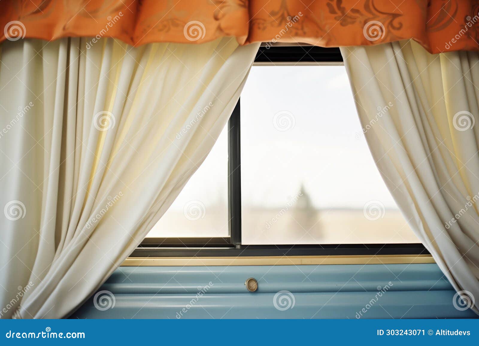 Carriage Window Of Glacier Train From Zugspitze Station On Top Of ...