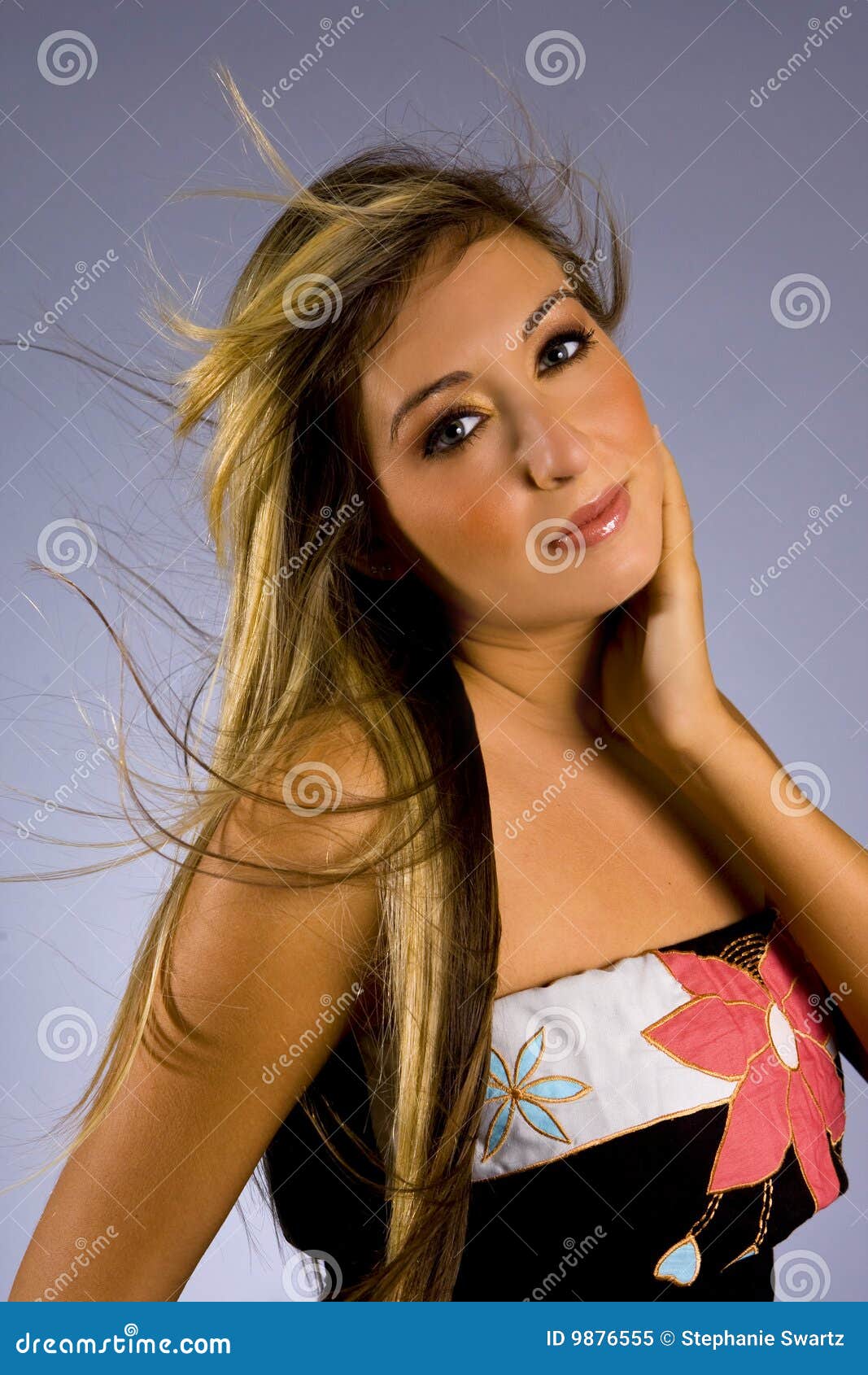 Wind blown hair stock image. Image of beautiful, freshness - 9876555