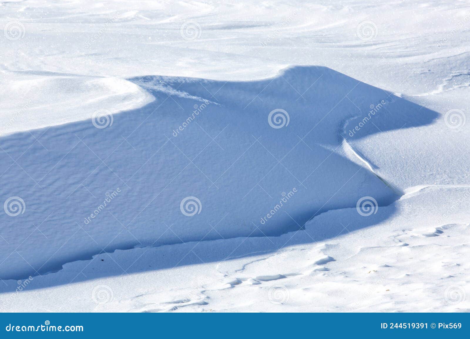 Wind Blown Patterns in the Snow. Stock Image - Image of natural ...