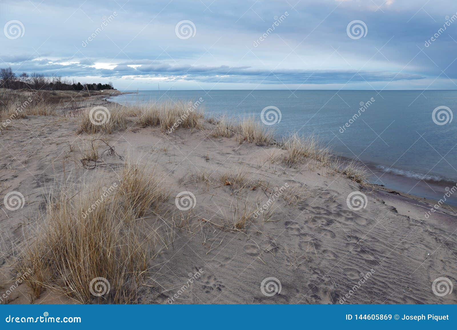 Windy Day Spring Day at the Beach Stock Image - Image of blue, north ...