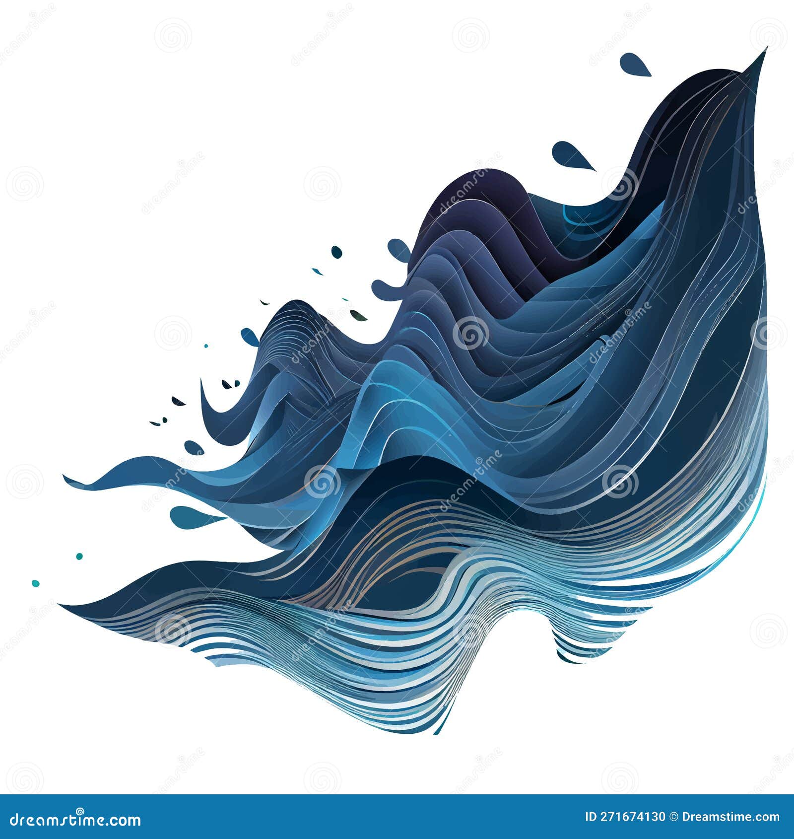 Wind, Blue Smoke or Cold Air Motion Effect Isolated on Transparent ...