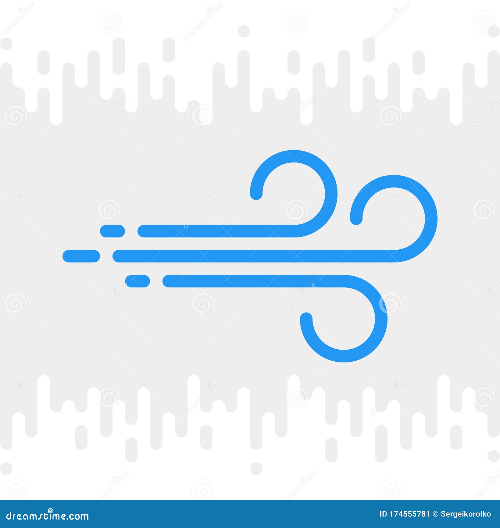 Breeze Icon In Different Style Vector Illustration. Two Colored And ...