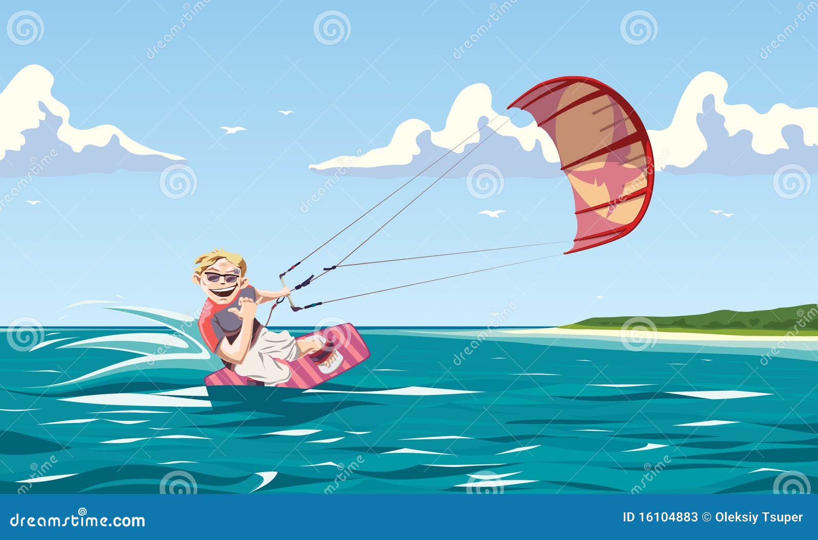 Wind catching stock vector. Illustration of blowing, splashing - 16104883