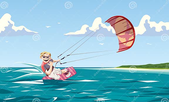 Wind catching stock vector. Illustration of blowing, splashing - 16104883