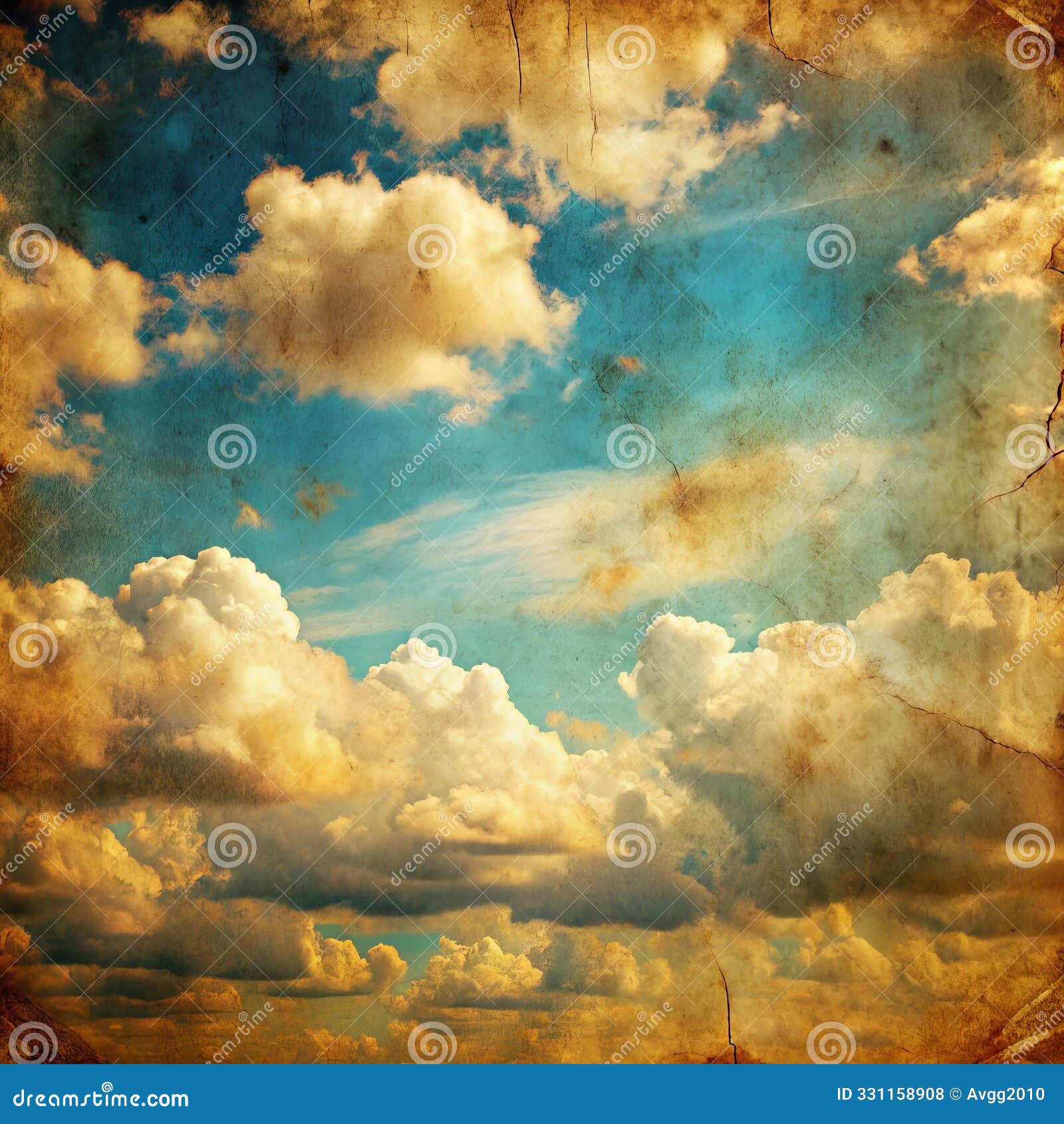Wind of Change: Poster on Old Paper with Clouds and Sky Stock ...