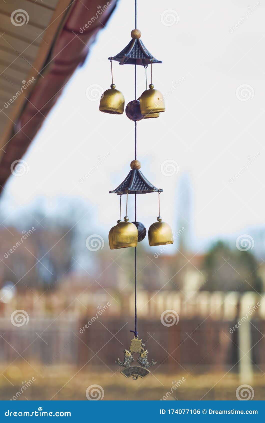 Wind Chimes in Chinese Style Stock Photo - Image of interior, handmade ...