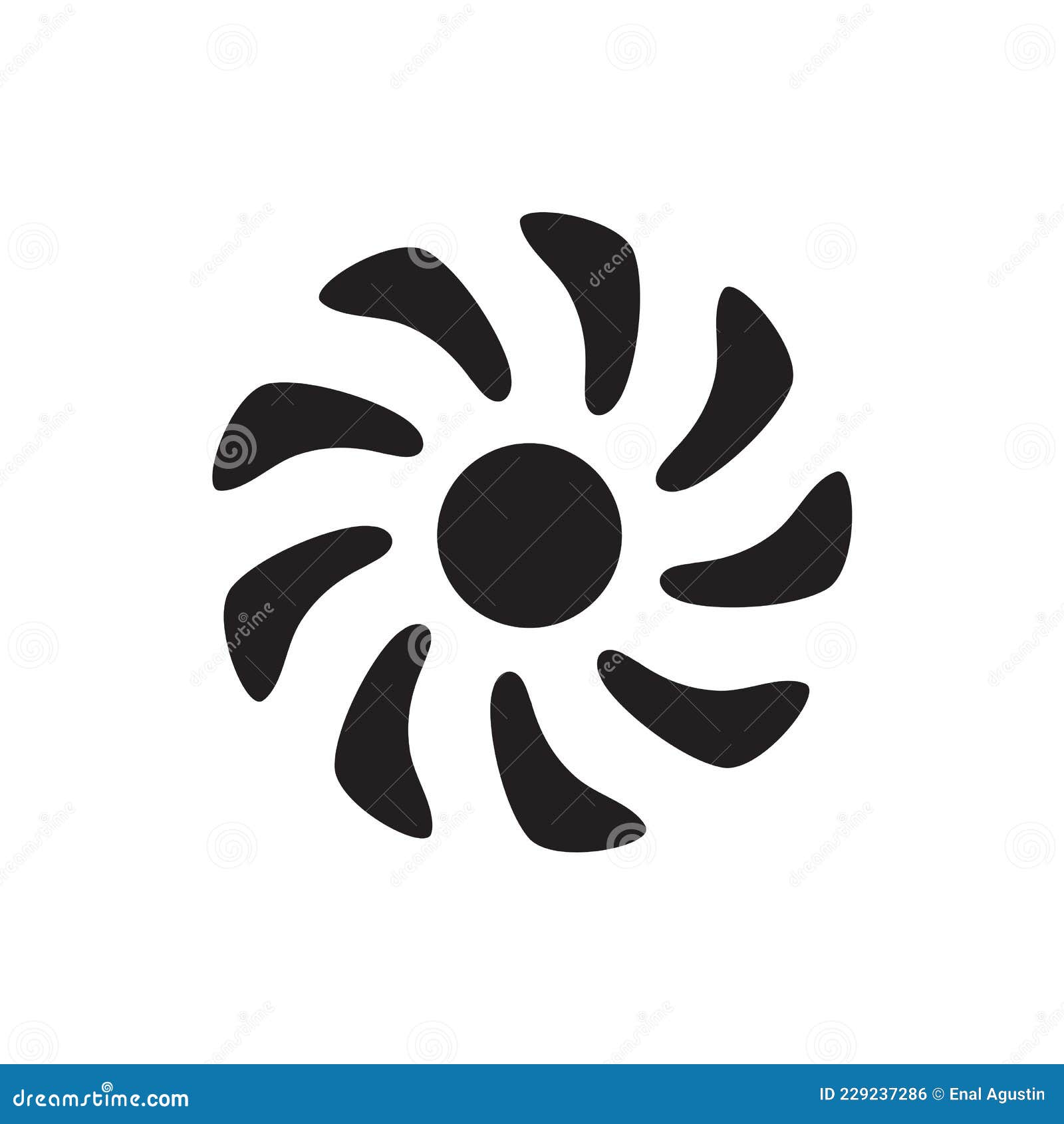 Wind Circle Vector Logo Design Stock Vector - Illustration of identity ...