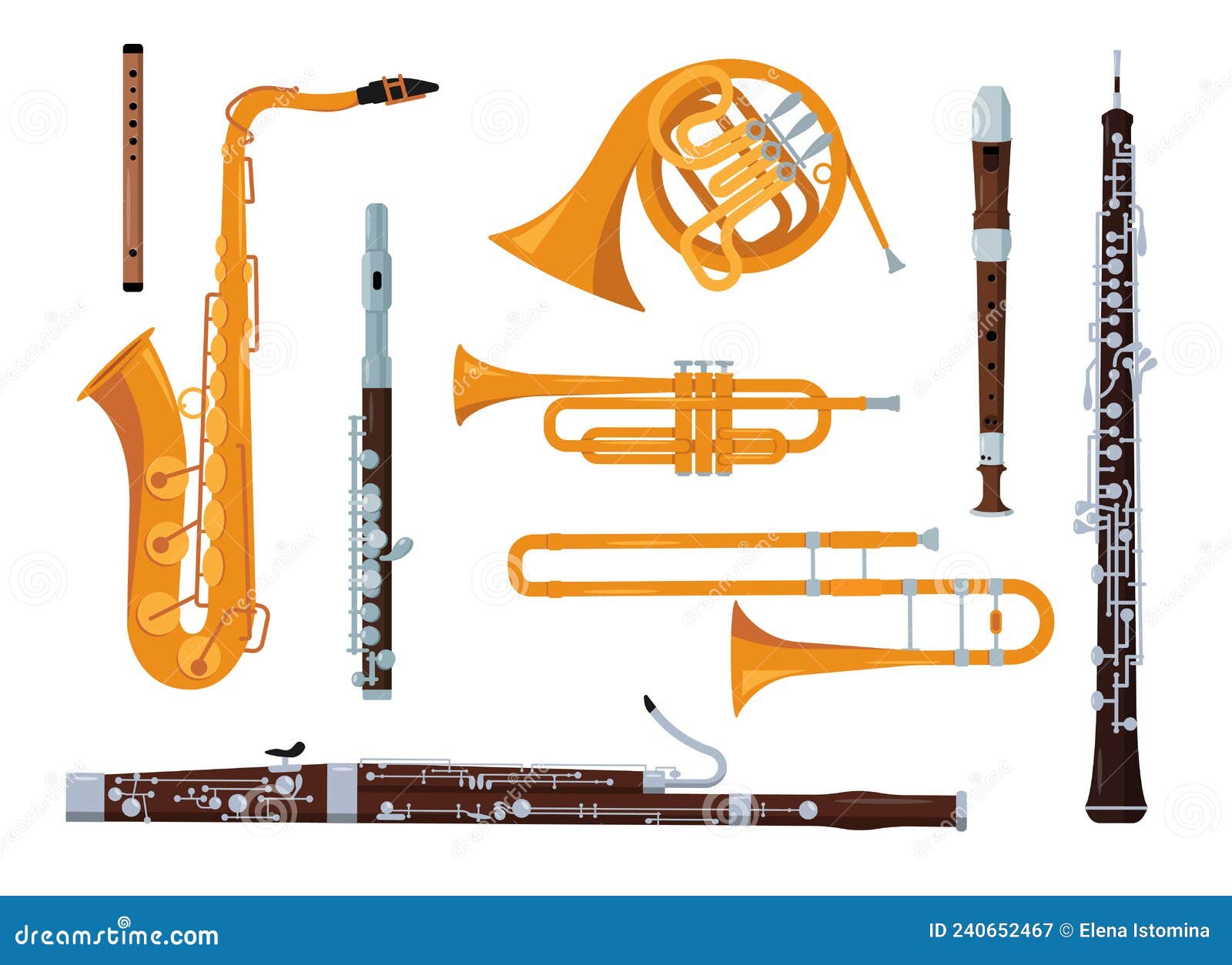 Set Of Classical Orchestral Stringed Bowed Musical Instruments Vector ... Set Of Classical Orchestral Stringed Bowed Musical Instruments Vector ...