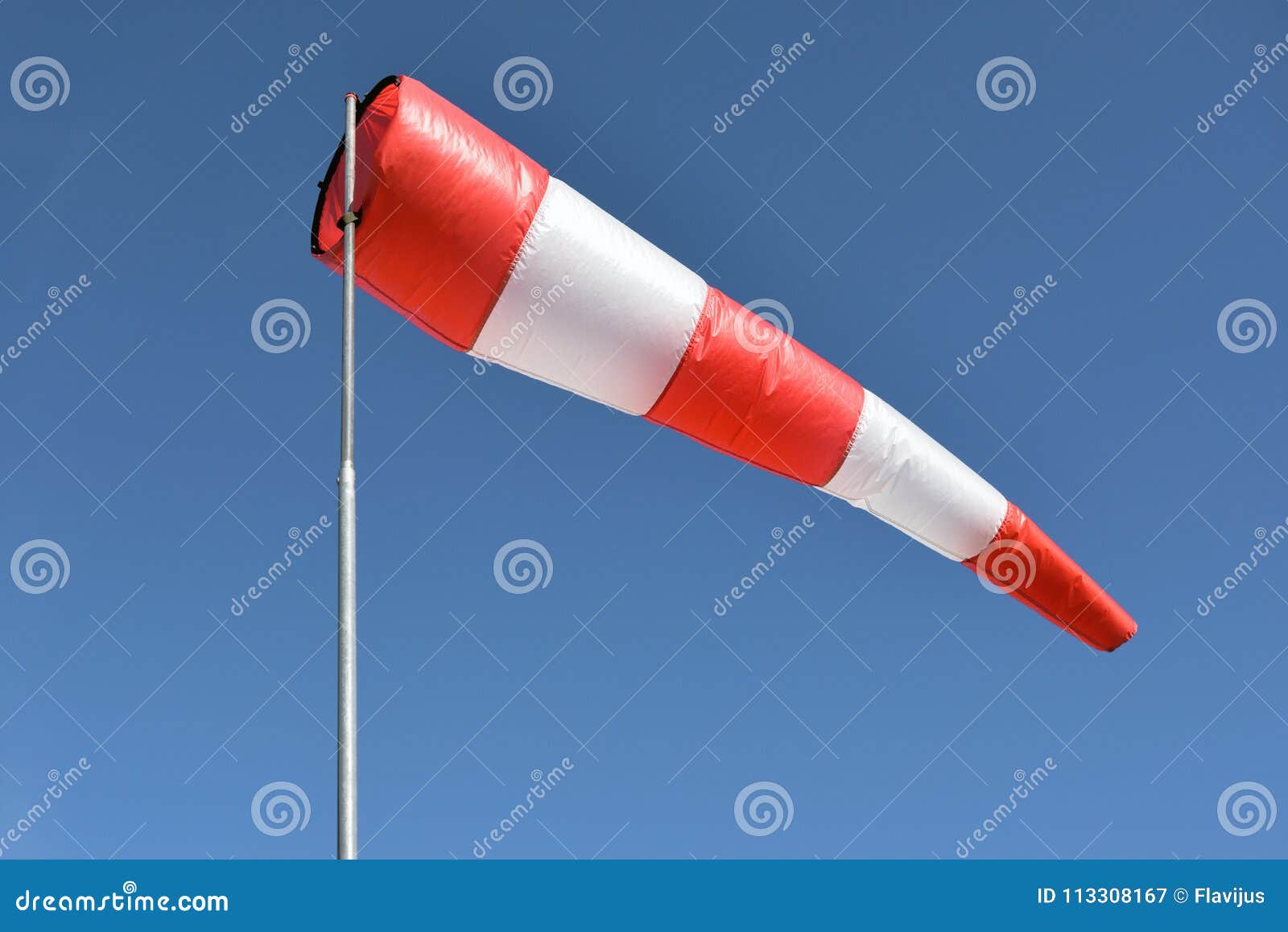 Wind cone against blue sky stock image. Image of forecast - 113308167