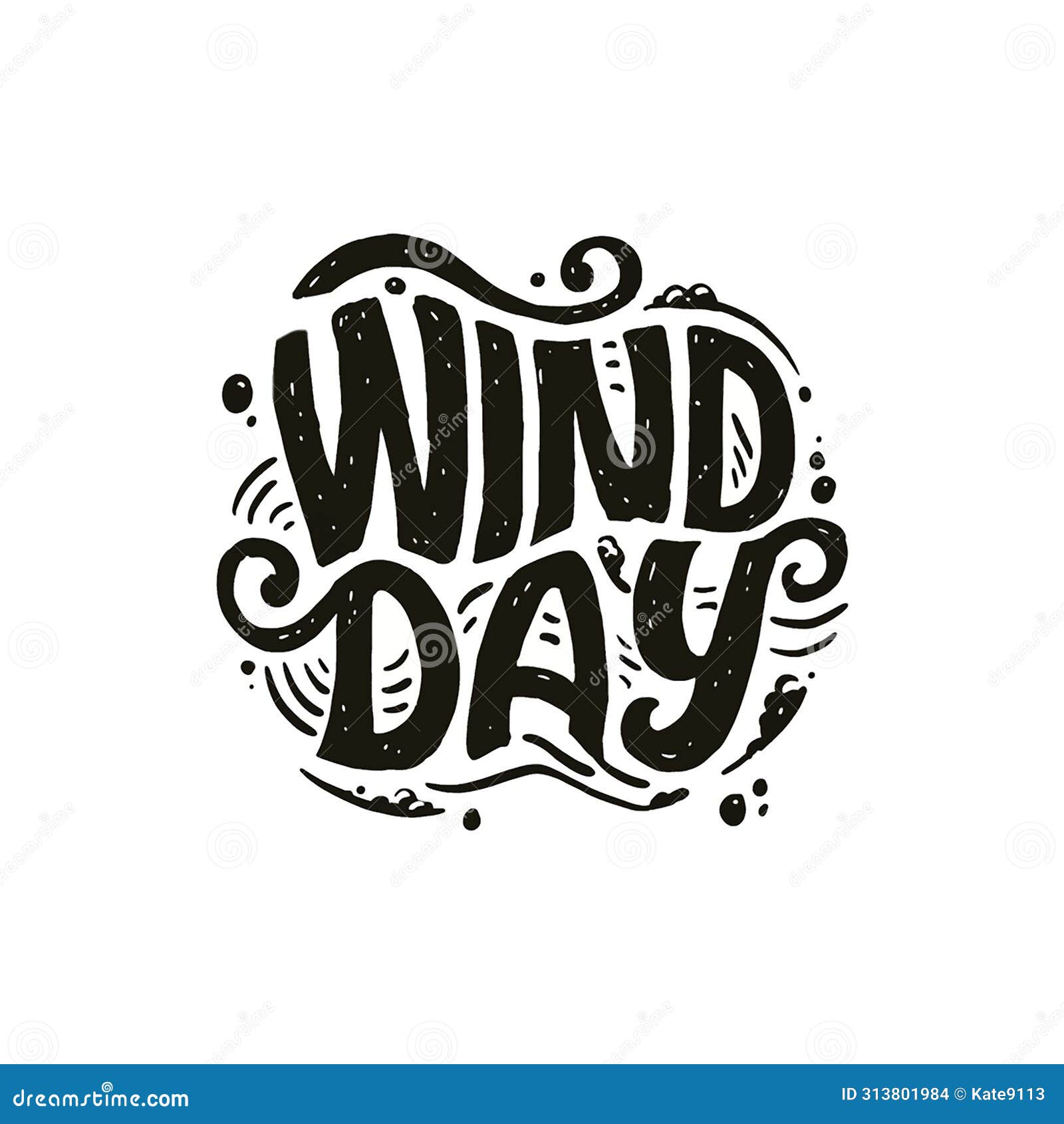 Wind Day is a Black and White Logo with a White Background. the Logo is ...