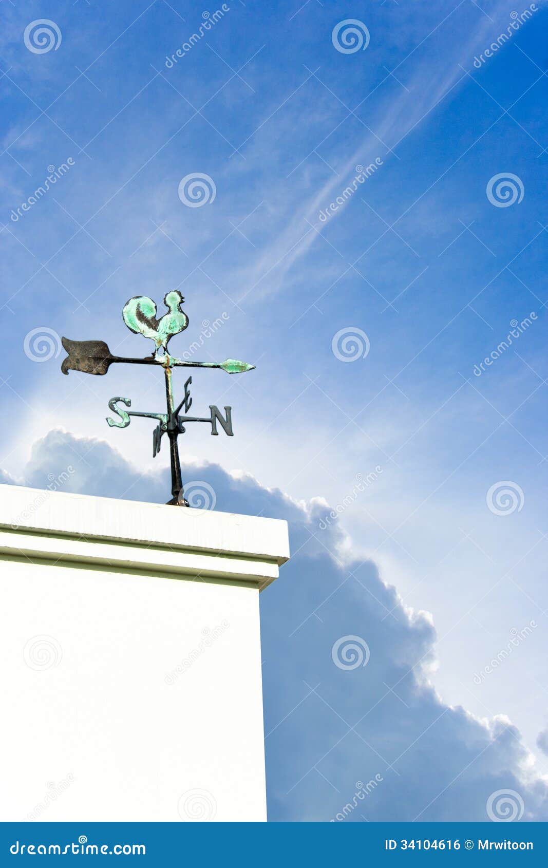 The Wind Direction & Blue Sky Stock Photo - Image of summer, heaven ...