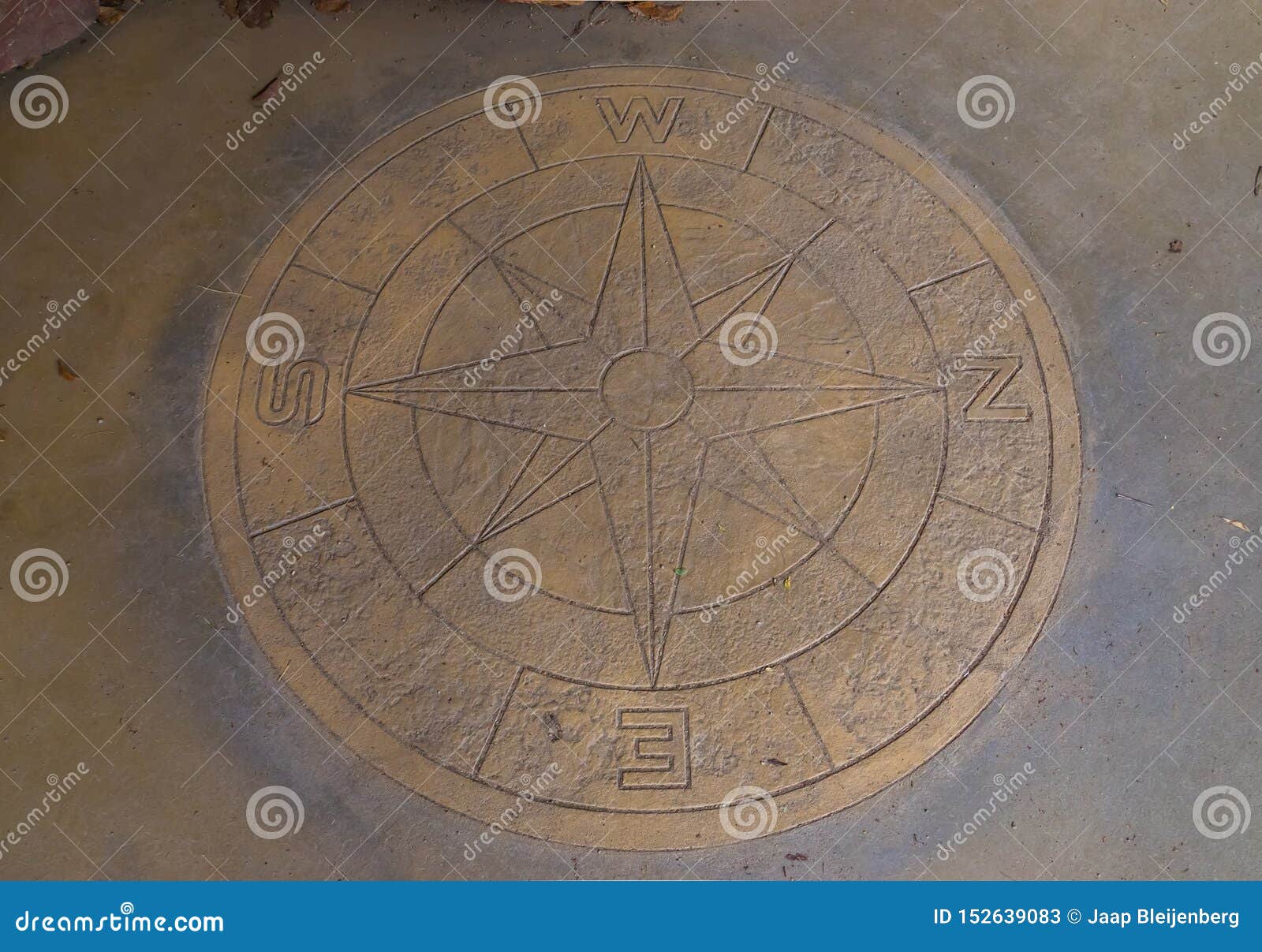 Wind Direction Compass on a Floor, Vintage Decorations, Sailing ...