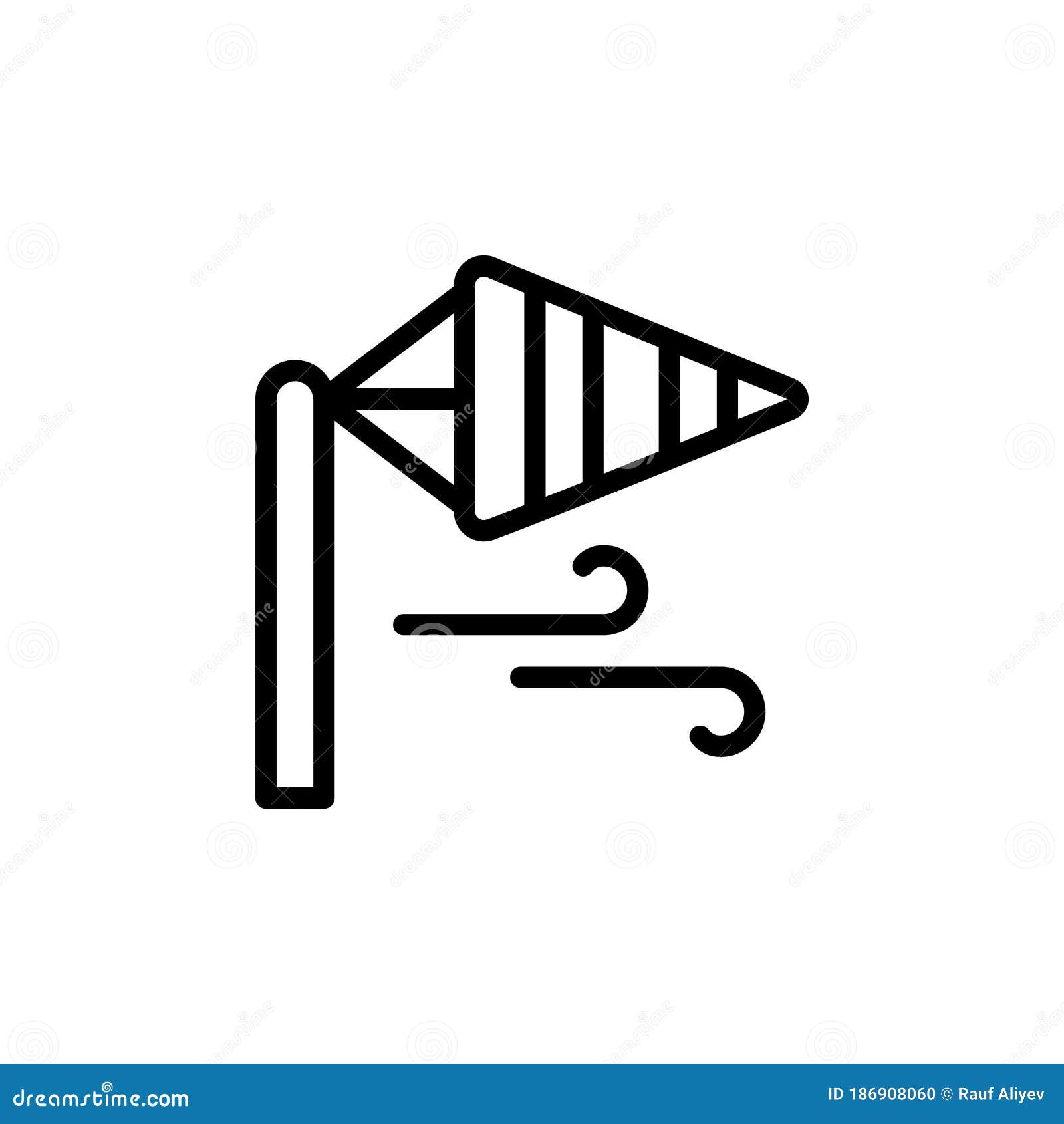 Wind Direction Concept Line Icon. Simple Element Illustration. Wind ...