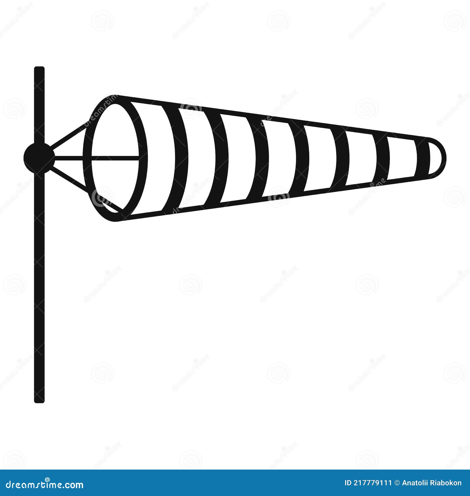 Wind Direction Flag Icon, Simple Style Stock Vector - Illustration of ...