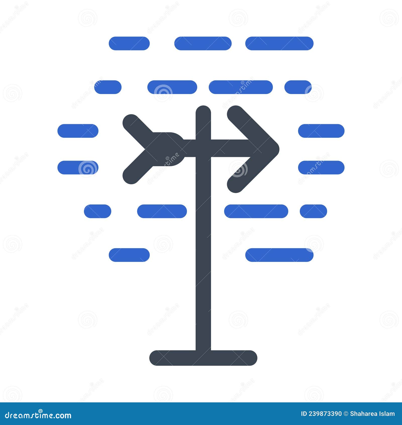 Wind direction icon stock vector. Illustration of symbol - 239873390