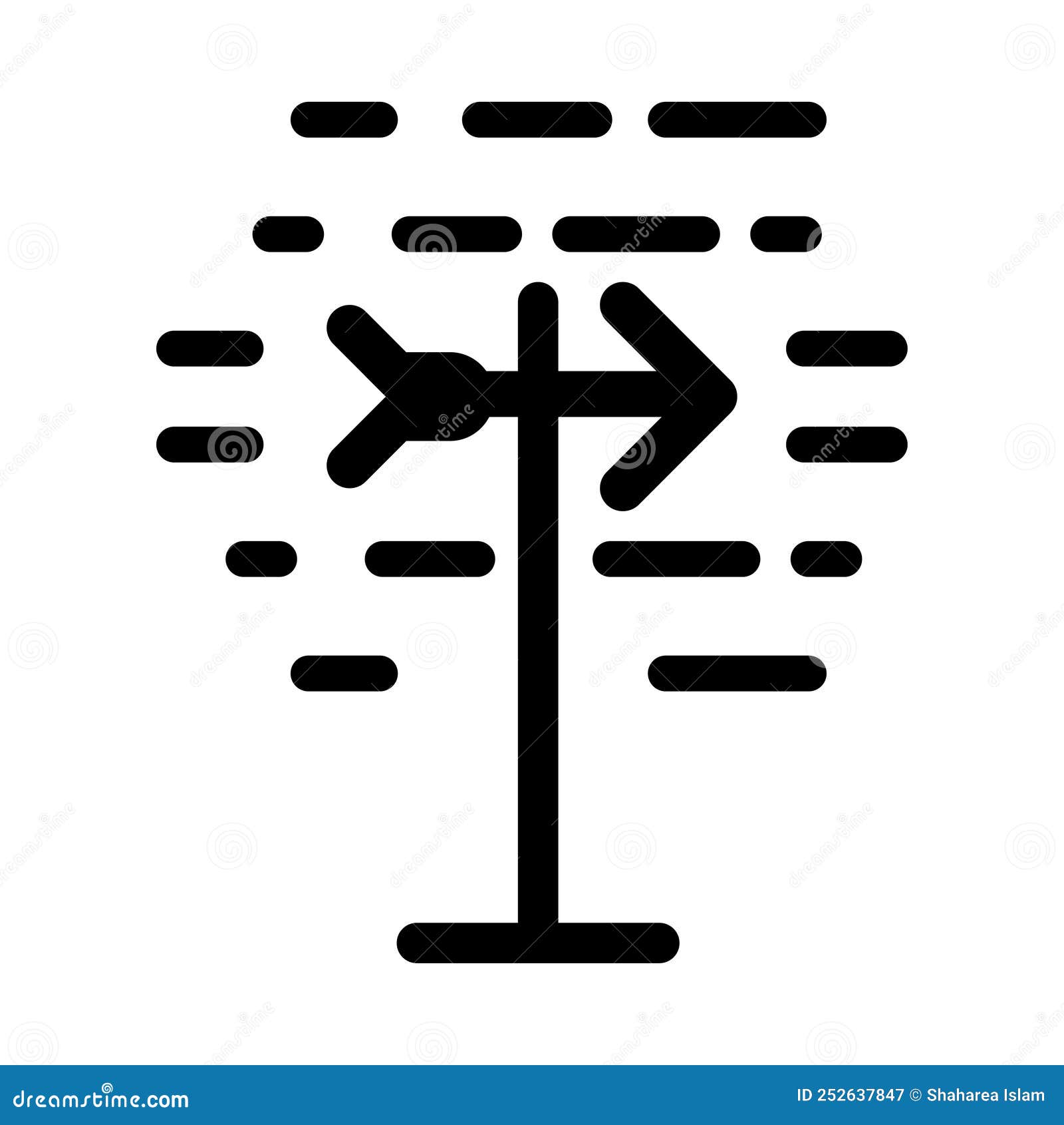 Wind direction icon stock vector. Illustration of breezy - 252637847