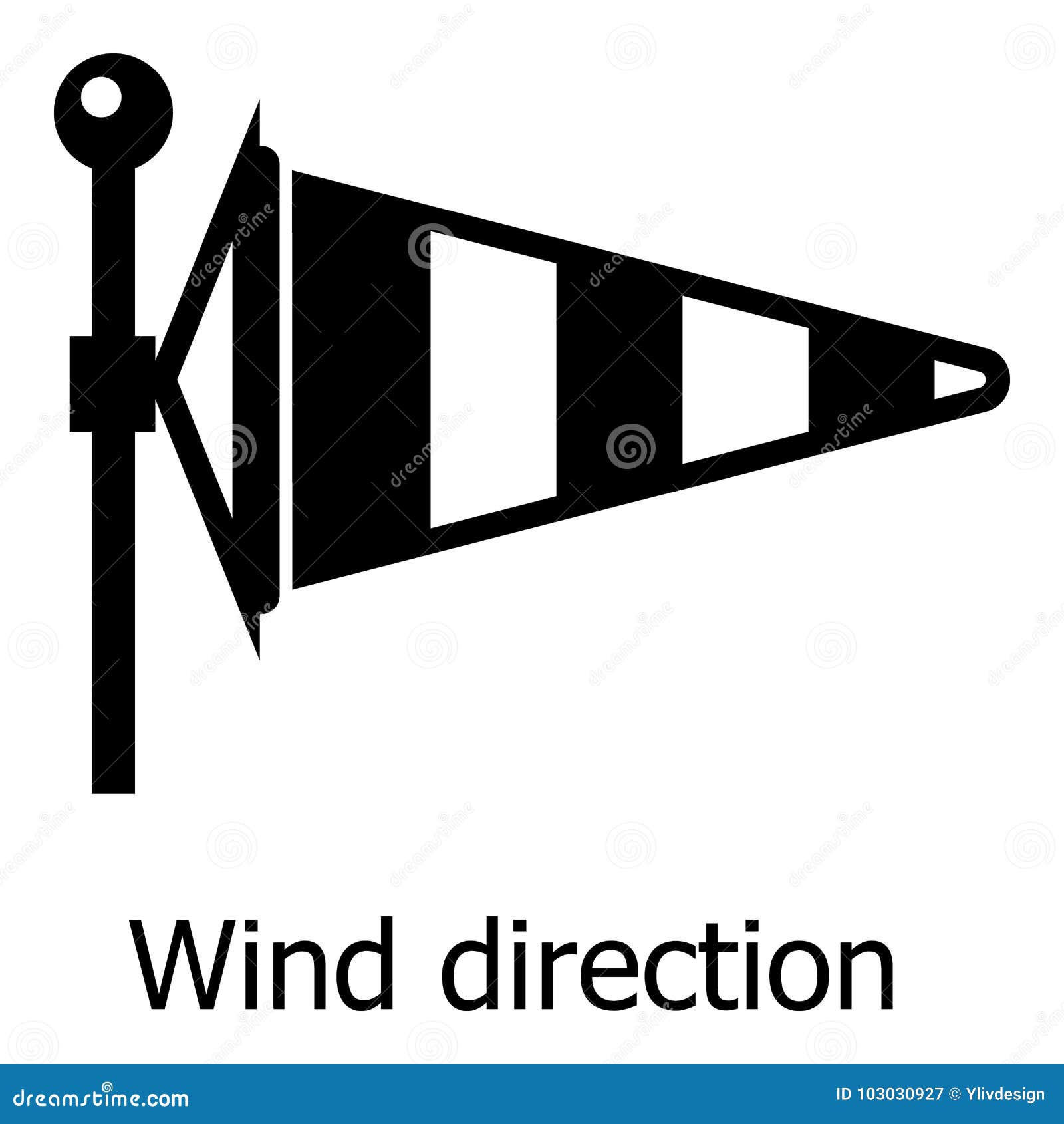 Wind Direction Icon, Simple Style Stock Vector - Illustration of spiral ...