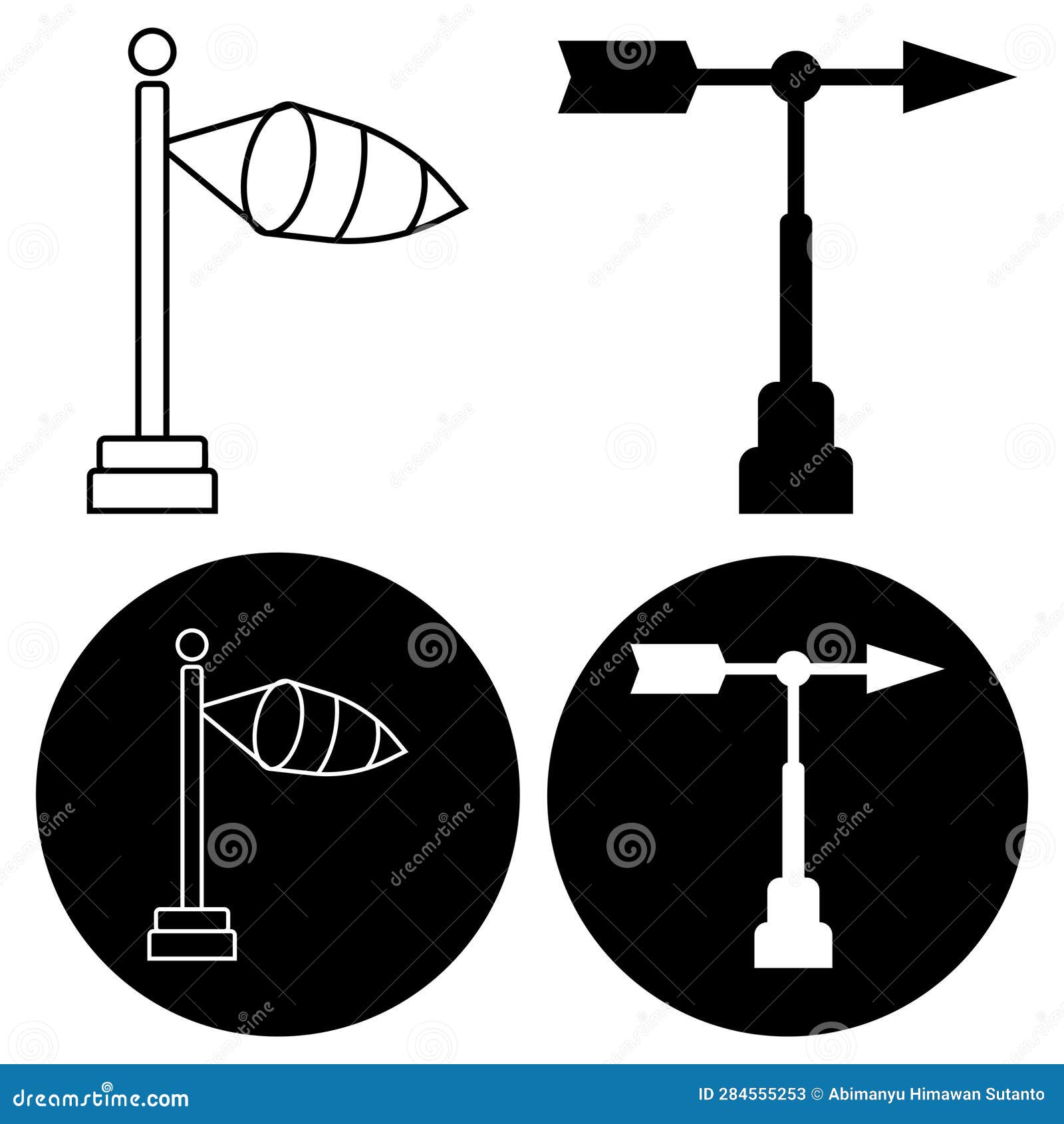 Wind direction icon vector stock vector. Illustration of climate ...
