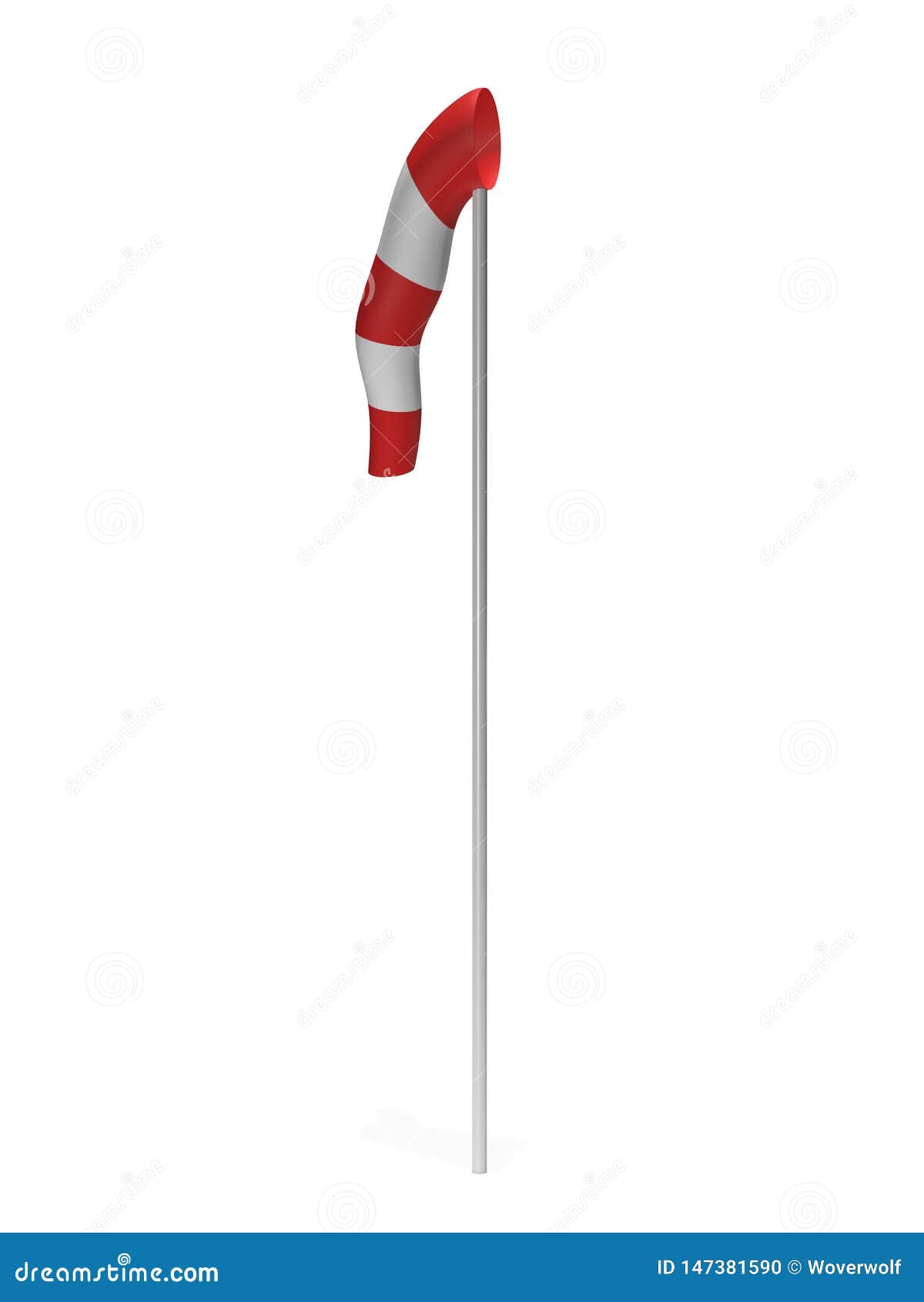 Wind Direction Indicator Without Wind 3d Rendering Stock Illustration ...