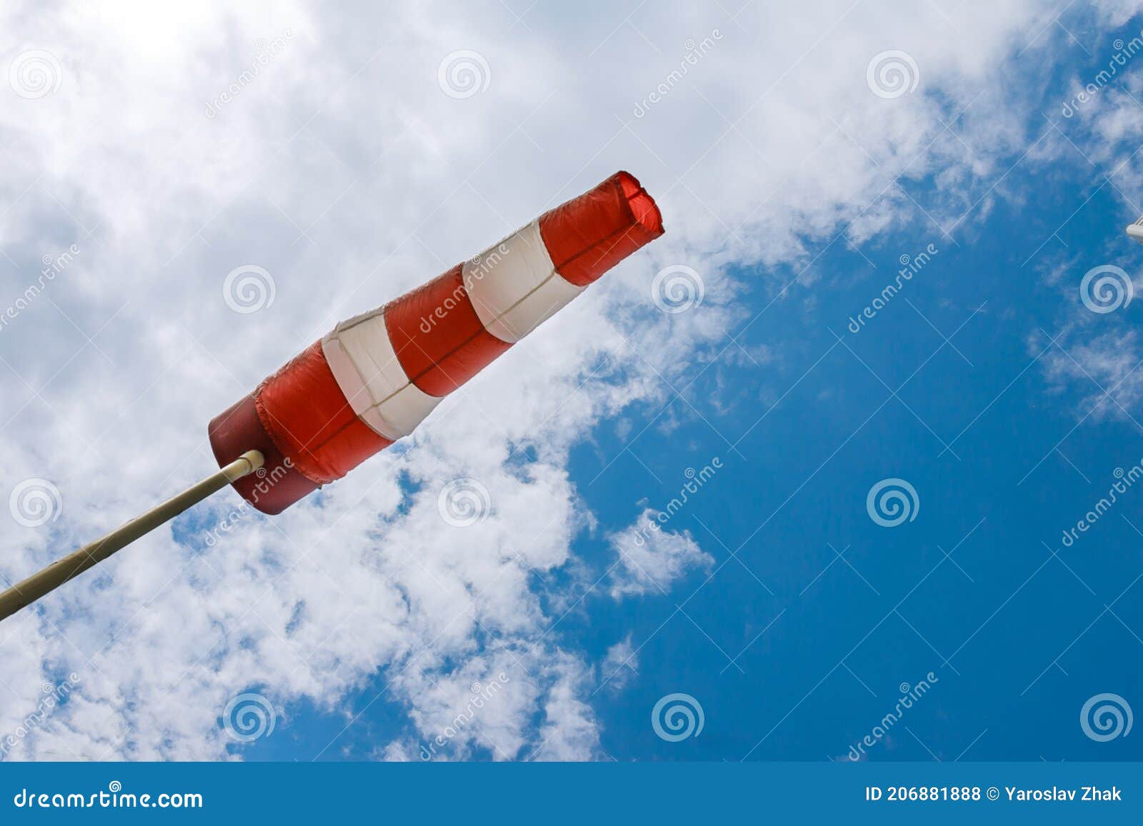 Windsock Flag. Windsock Indicator of Wind on Runway Airport Stock Photo ...