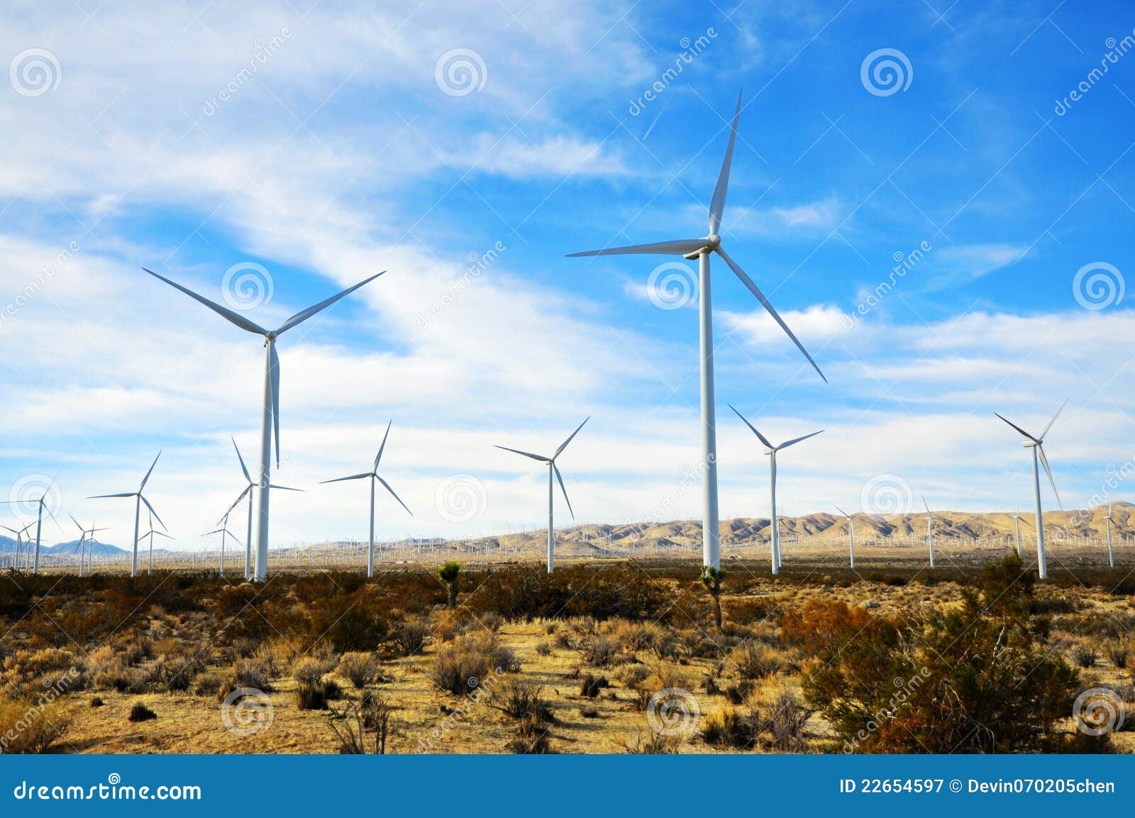 The Wind Driven Generator stock image. Image of mojove - 22654597