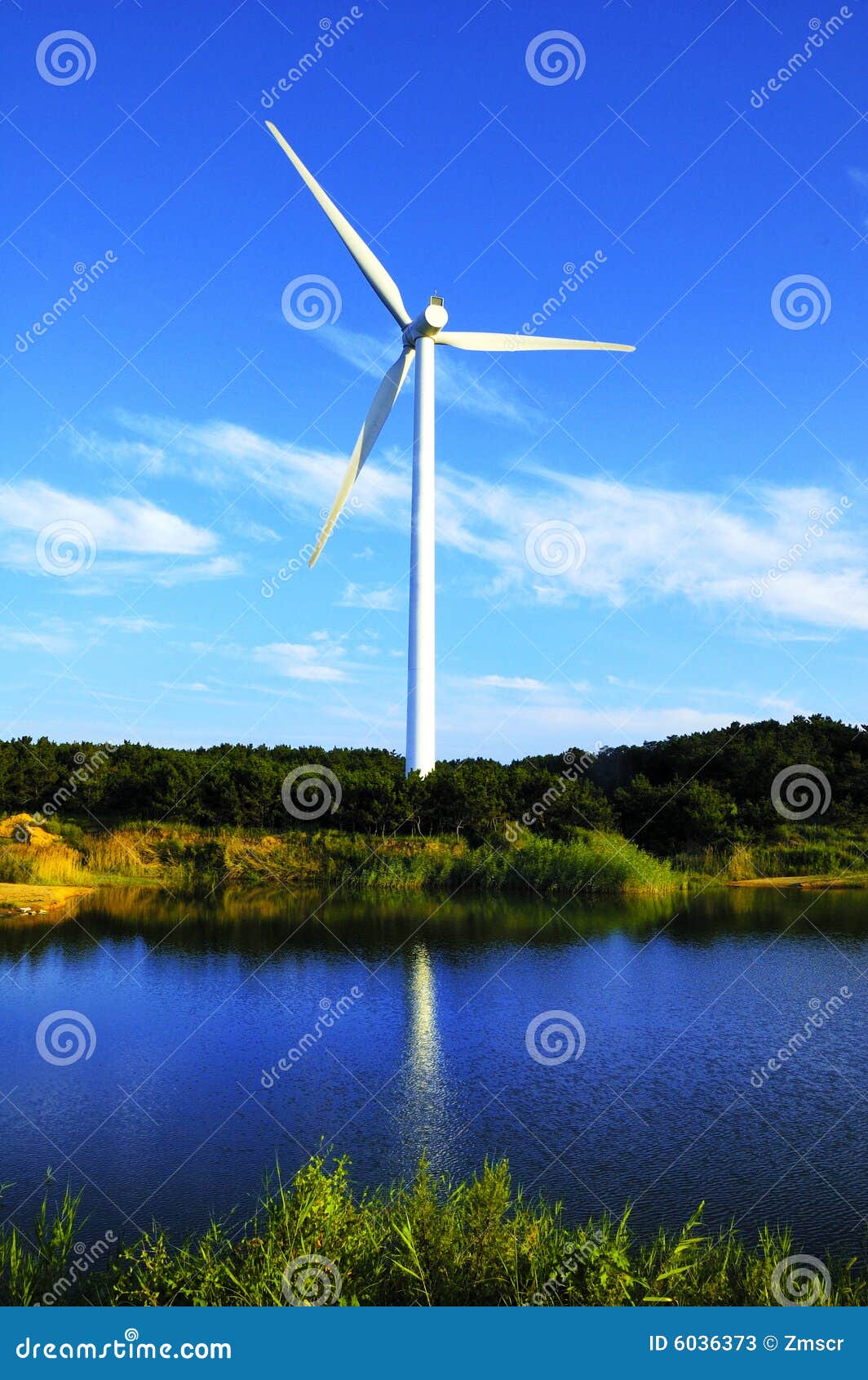 Wind-driven generator stock image. Image of clouds, conservation - 6036373
