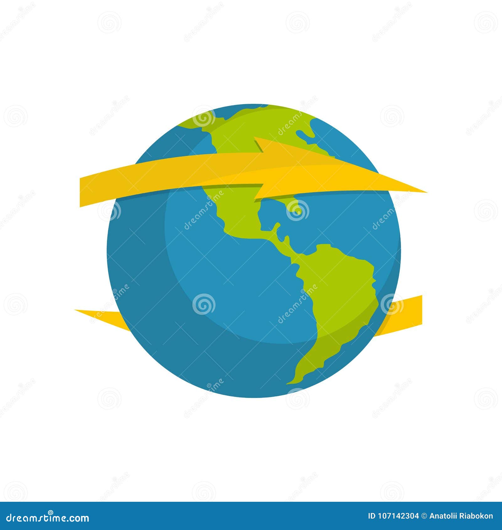 Wind on Earth Icon, Flat Style. Stock Vector - Illustration of ...