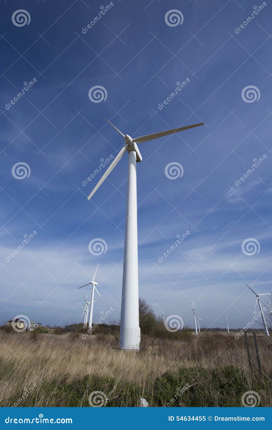 Wind Electric Power Station Stock Image - Image of mill, grass: 54634455