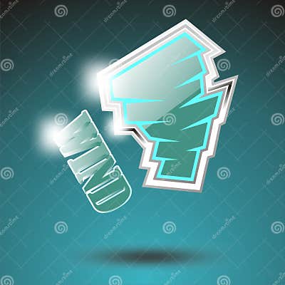 Wind emblem stock illustration. Illustration of design - 76667714