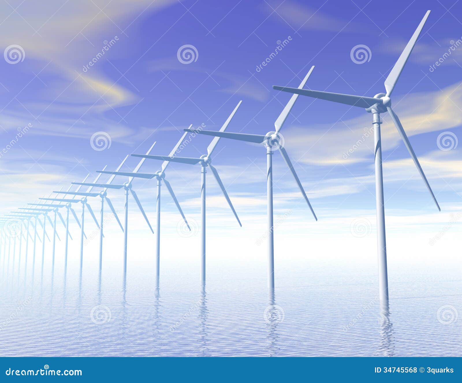 Wind energy stock illustration. Illustration of horizon - 34745568