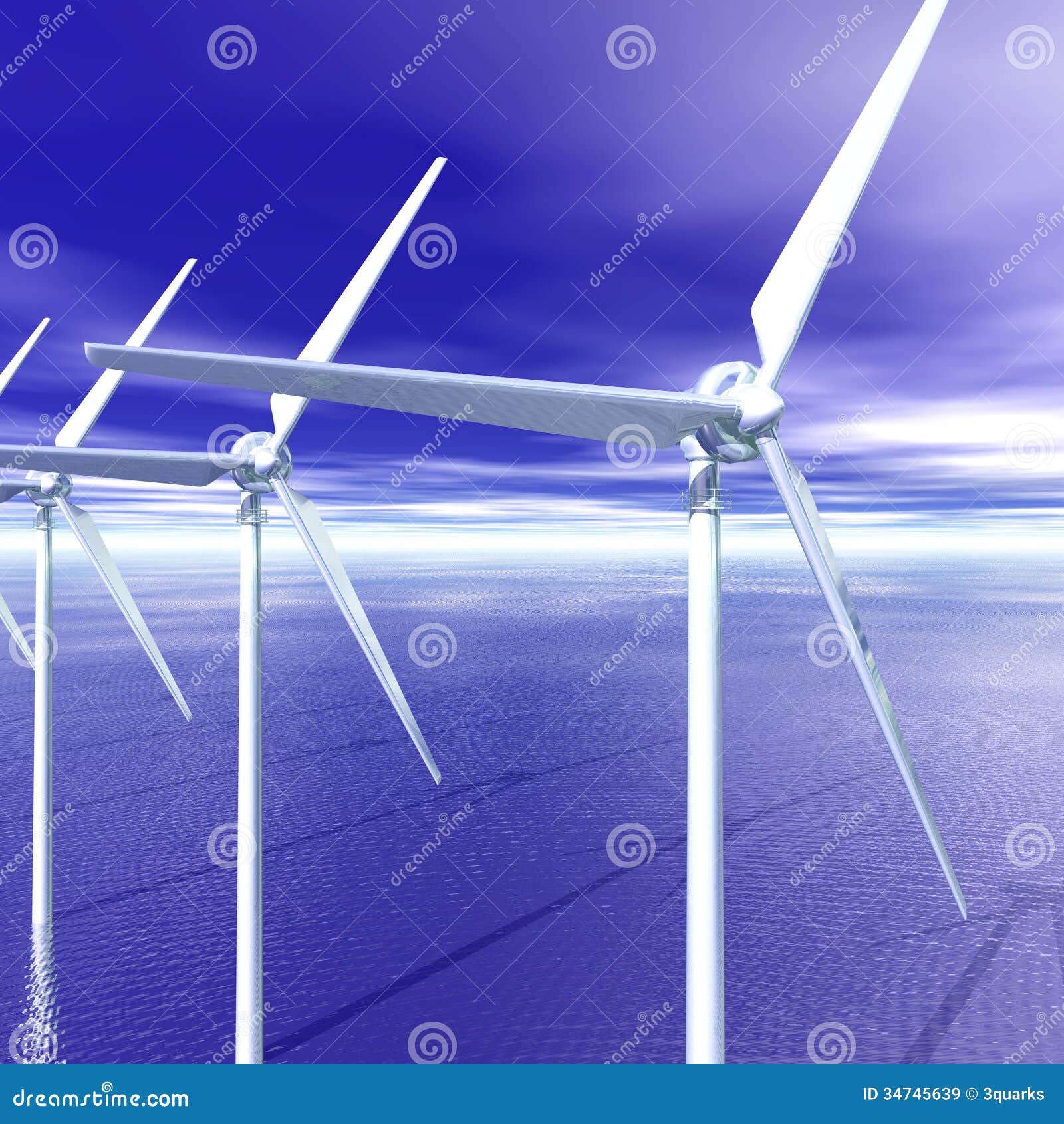 Wind energy stock illustration. Illustration of render - 34745639