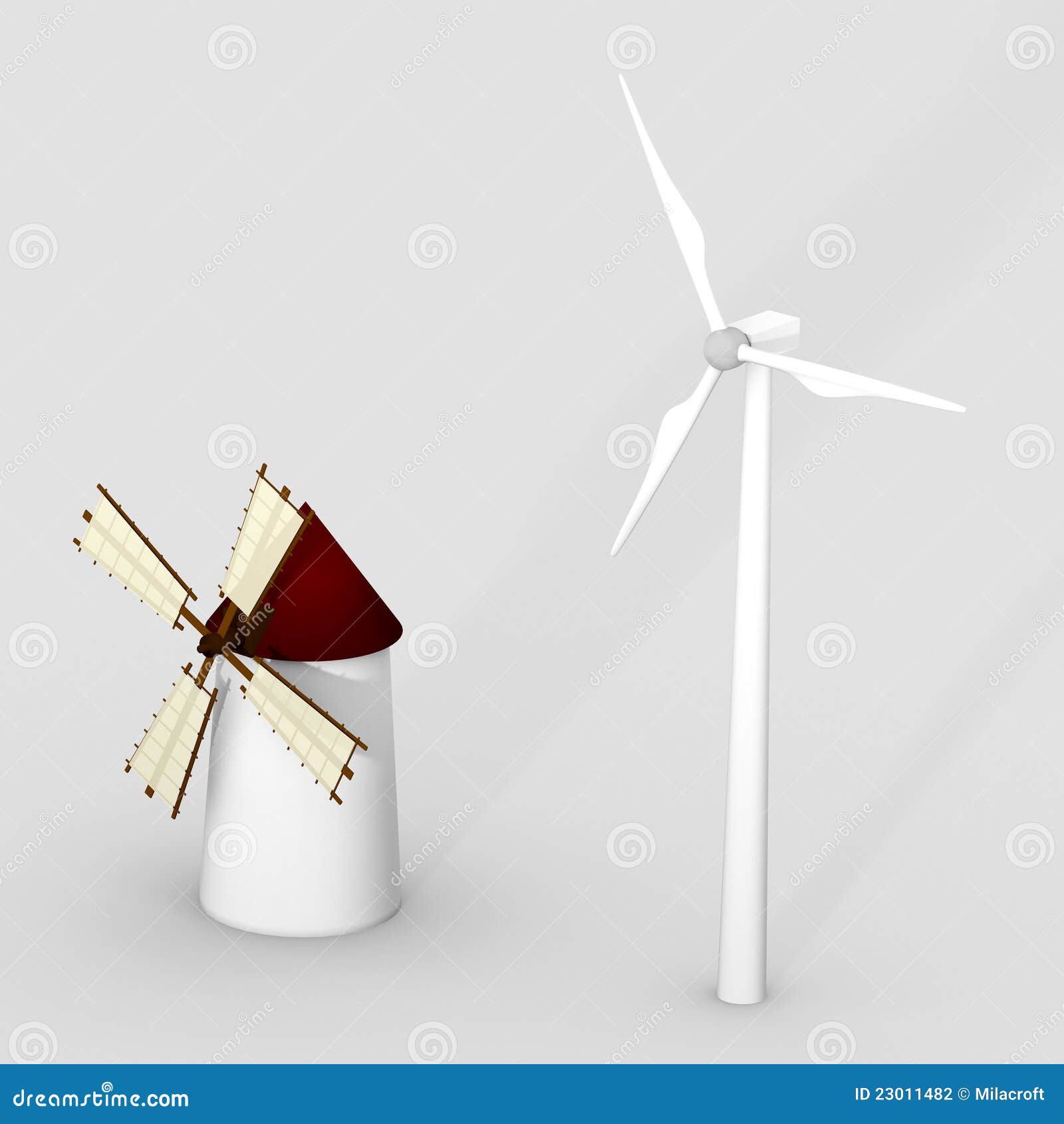 Wind energy evolution stock illustration. Illustration of ancient ...