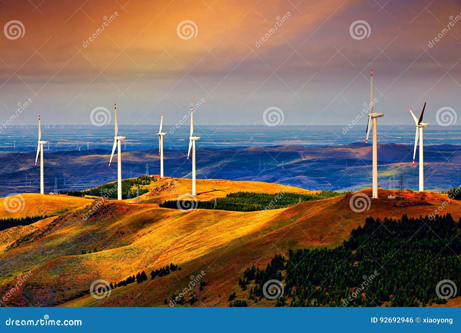 The Wind Turbine Generator System, Hebei, China Stock Photo - Image of ...