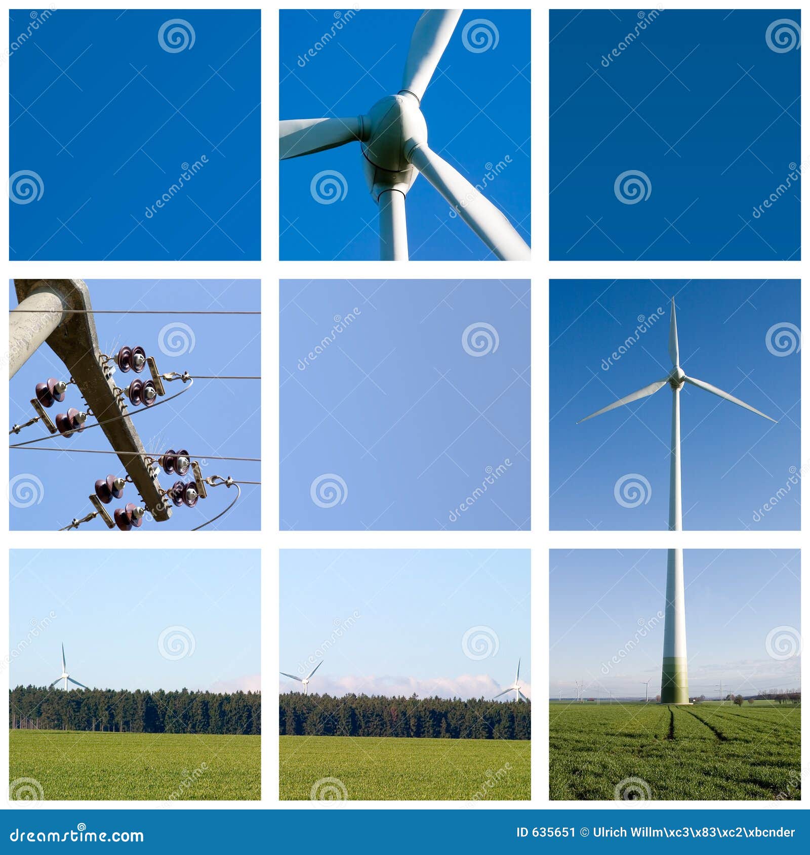 Wind Energy Grid Stock Image - Image: 635651