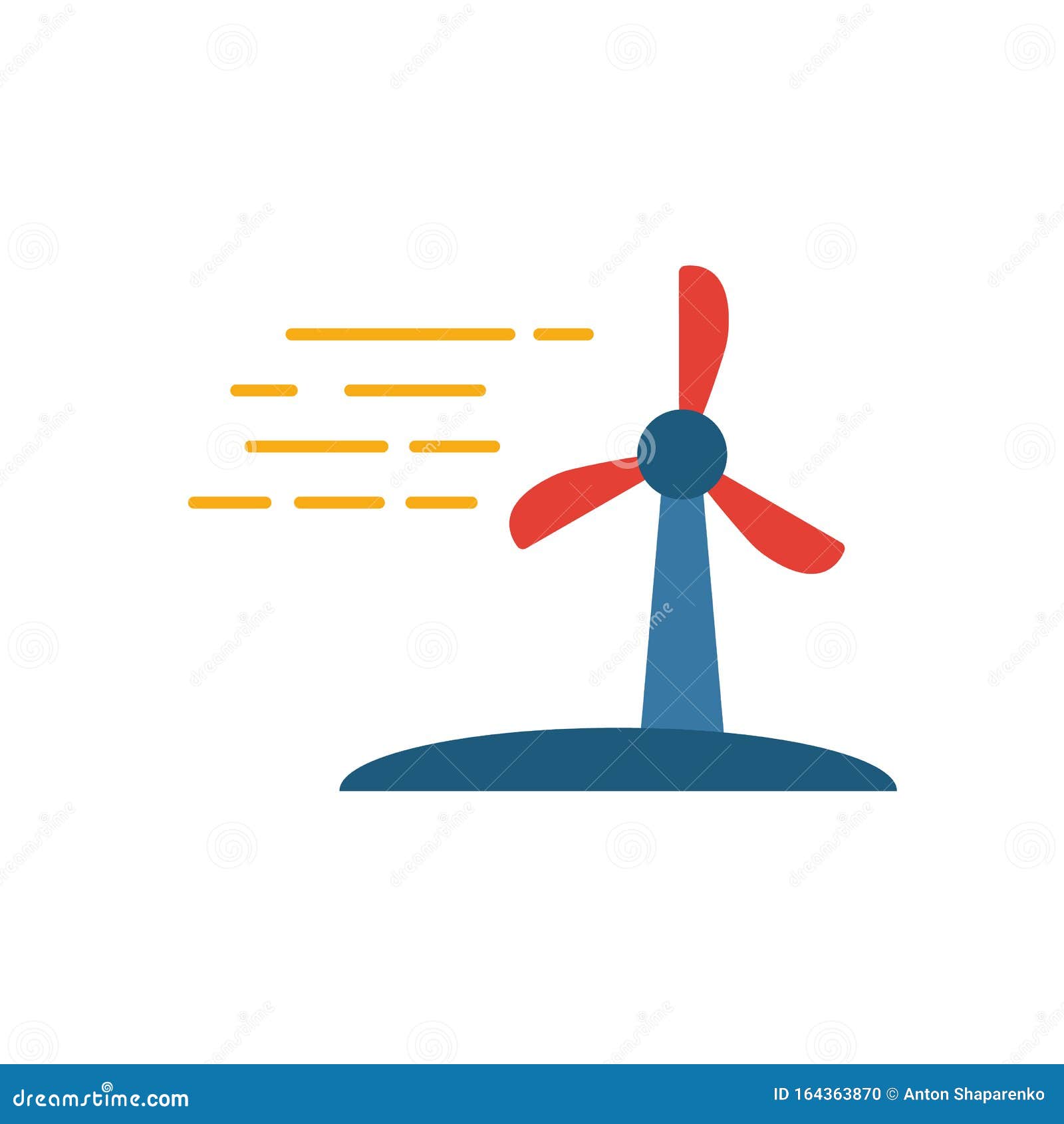 Wind Energy Icon. Simple Flat Element from Power and Energy Collection ...