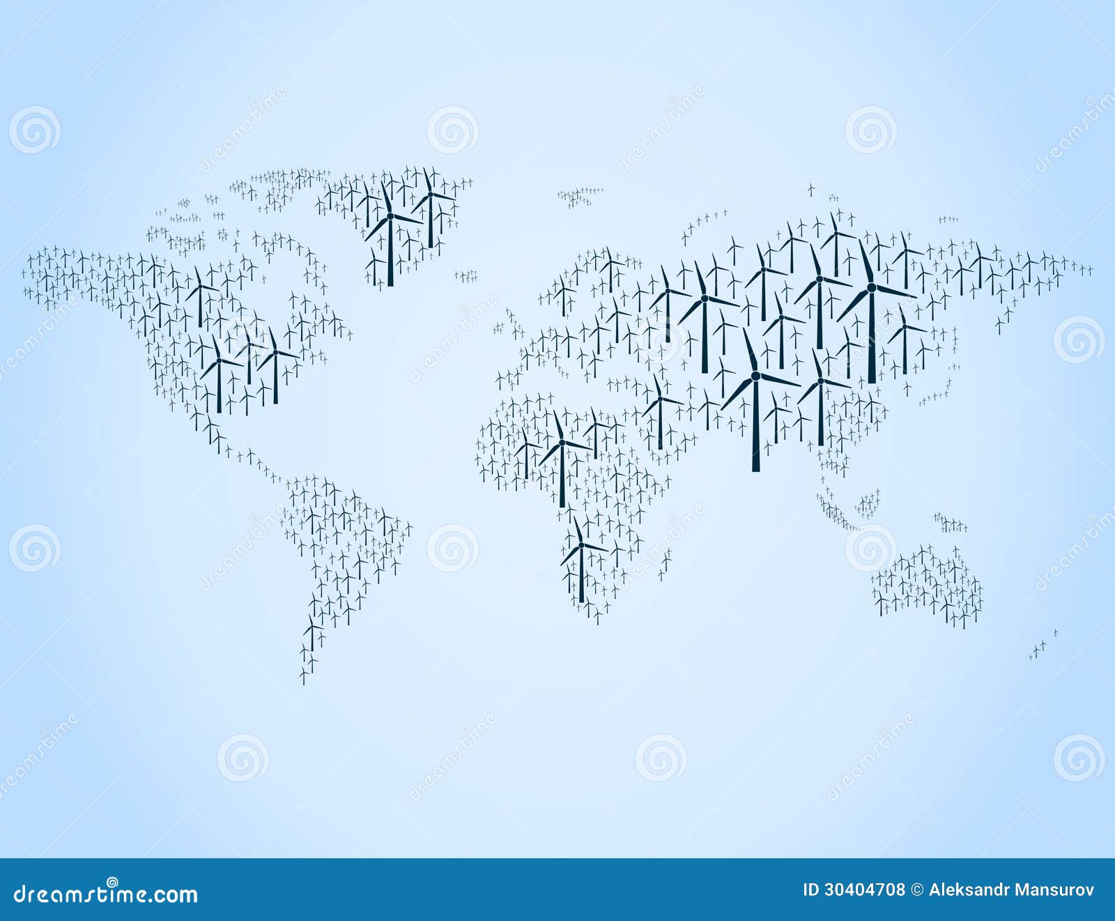 Wind Energy Map Vector Illustration | CartoonDealer.com #30404708
