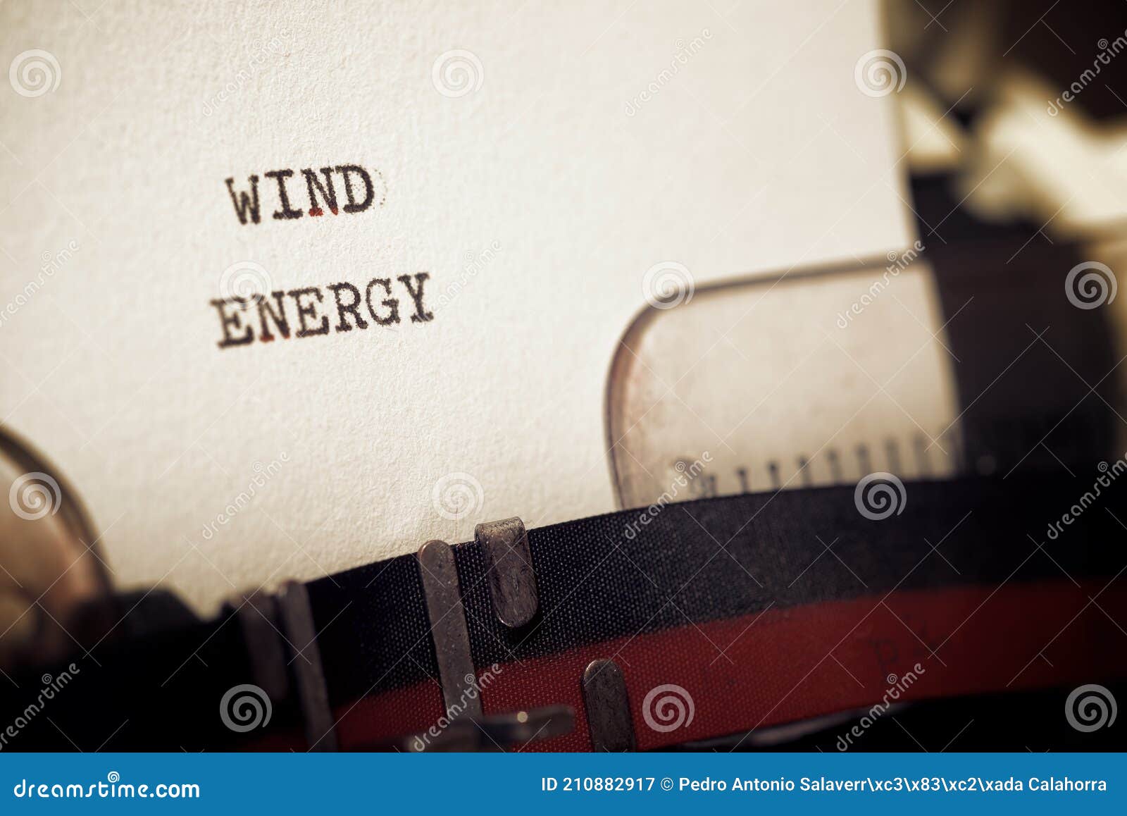 Wind energy text stock image. Image of message, electricity - 210882917