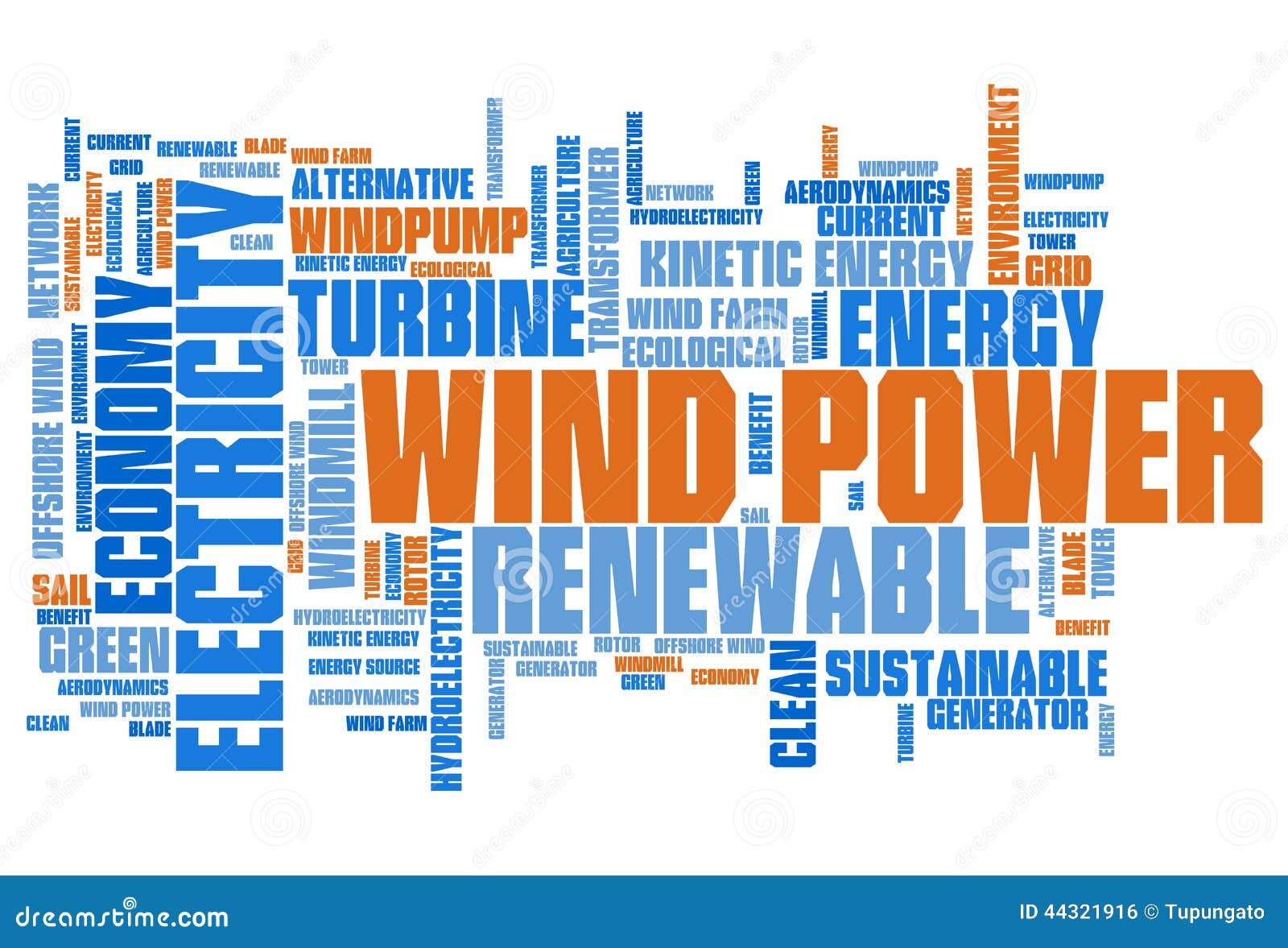 Wind energy stock illustration. Illustration of industrial - 44321916