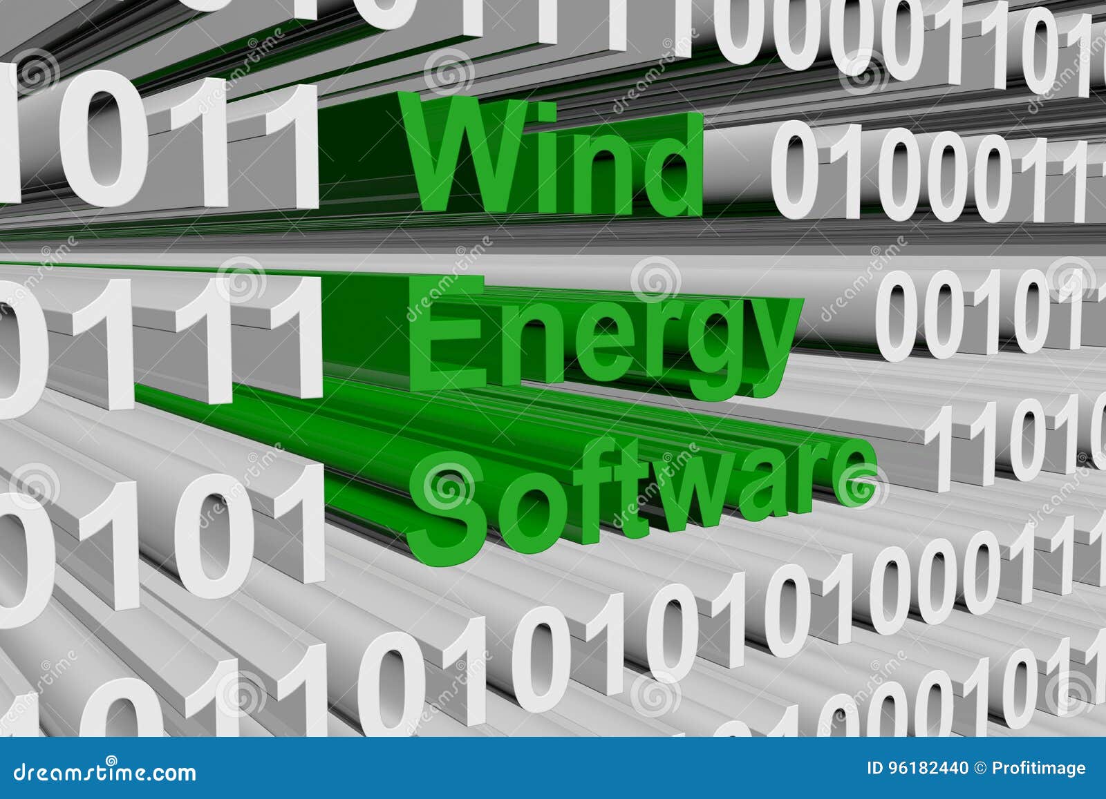 Wind energy software stock illustration. Illustration of development ...