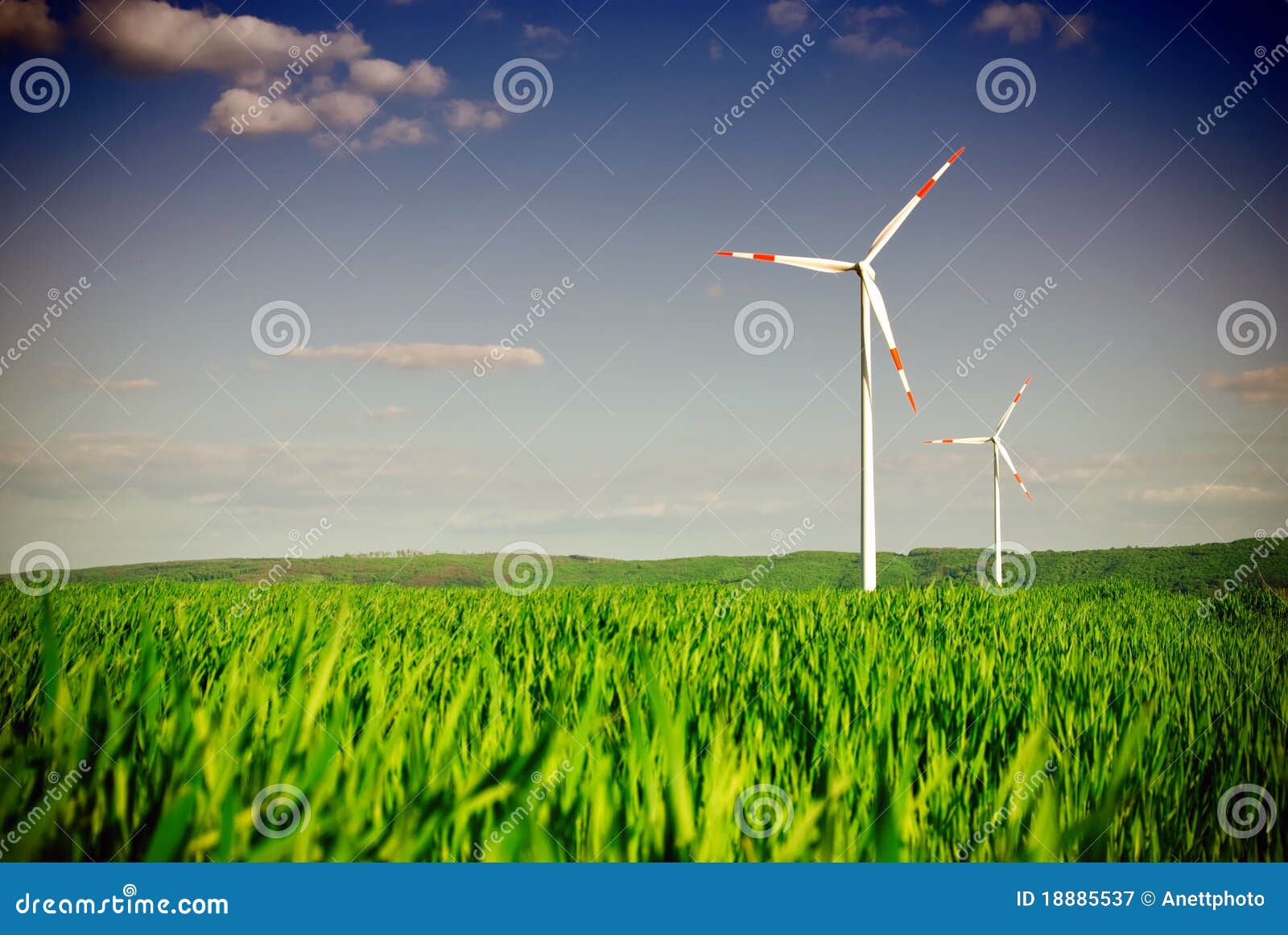 Wind Energy Turbine Power Station Stock Image - Image of efficiency ...