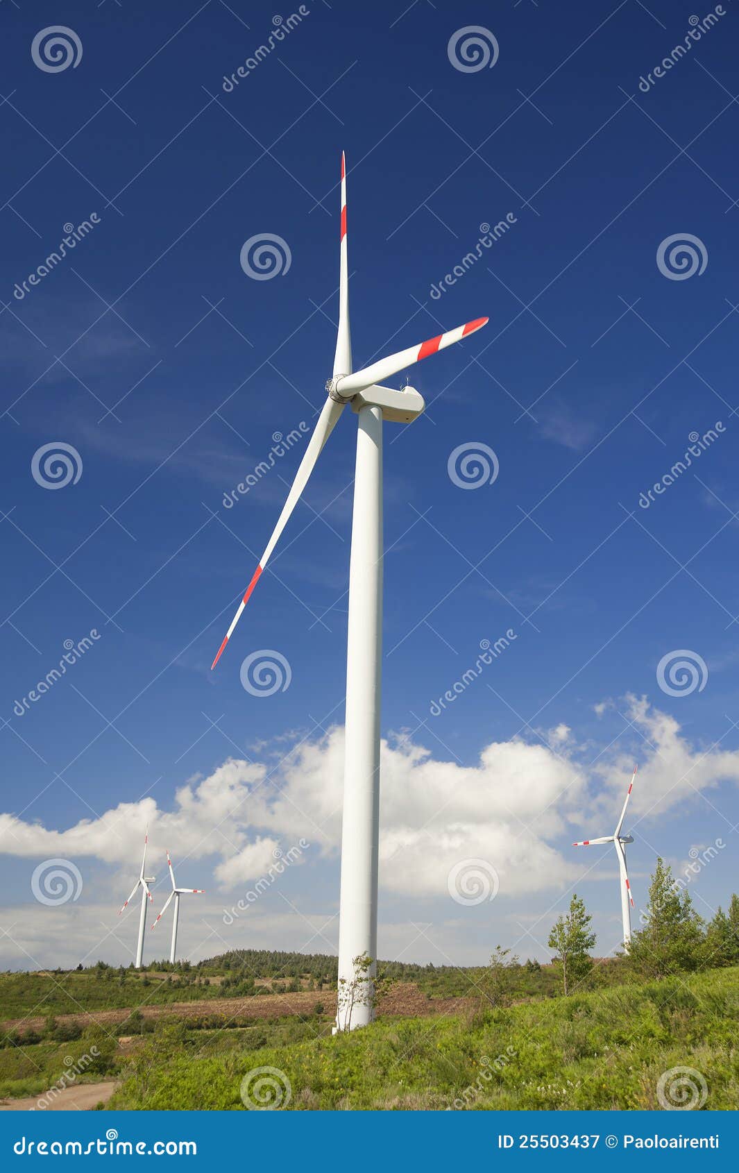 Wind energy,white turbine stock image. Image of nature - 25503437