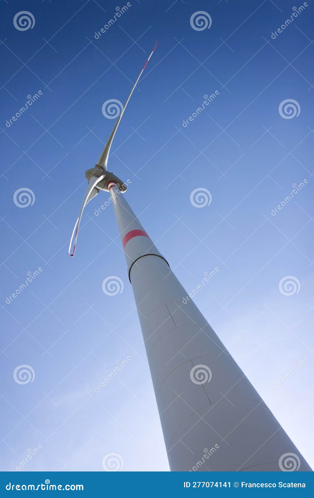 Wind Turbine in a Blue Sky with Copy Space - Diagonal Composition ...