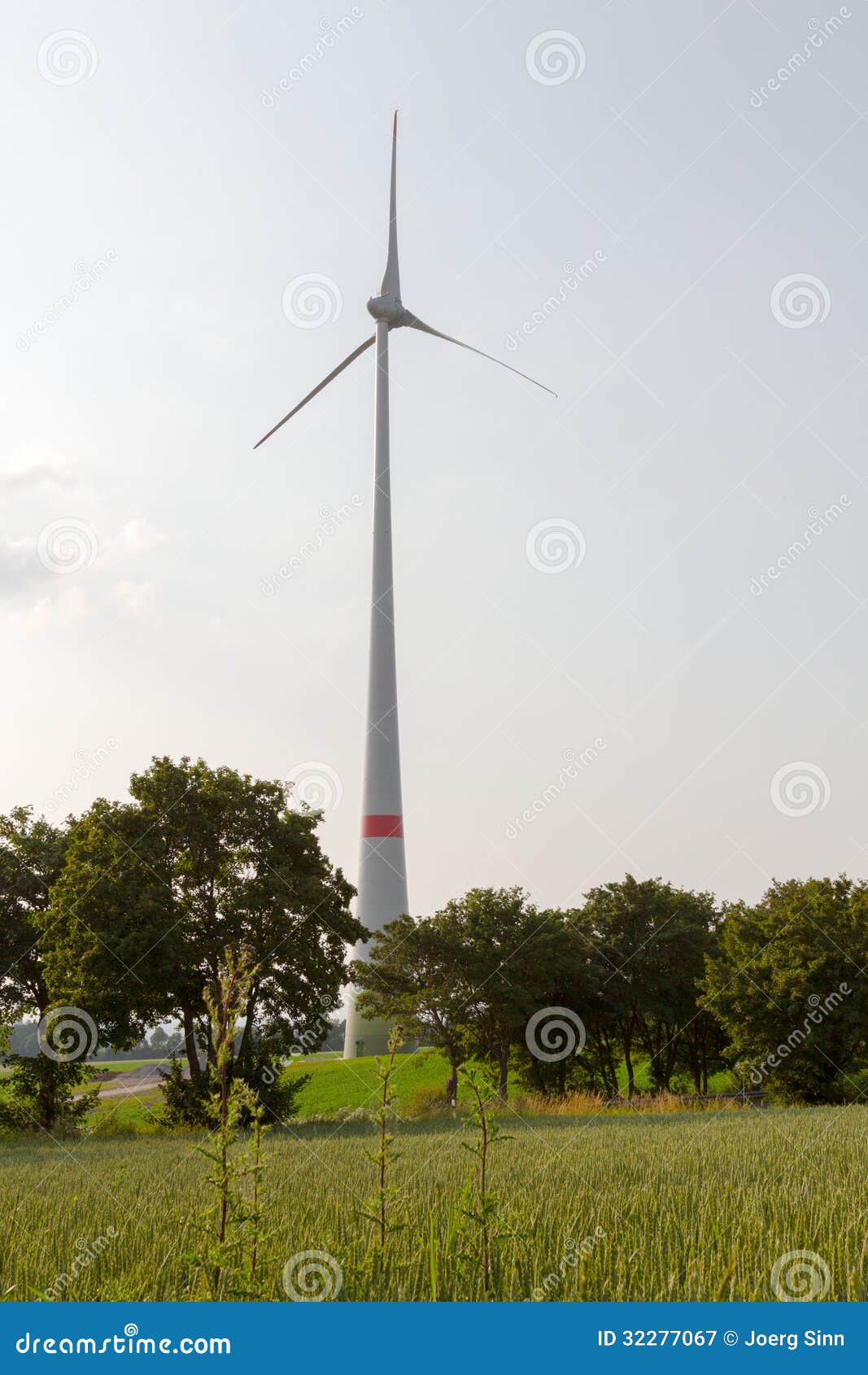 Wind Engine Near a Wheat Field Stock Image - Image of electricity ...