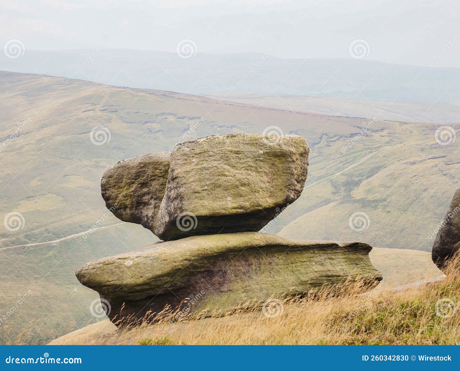 Wind Eroded Rock Balanced on the Edge Stock Photo - Image of nature ...