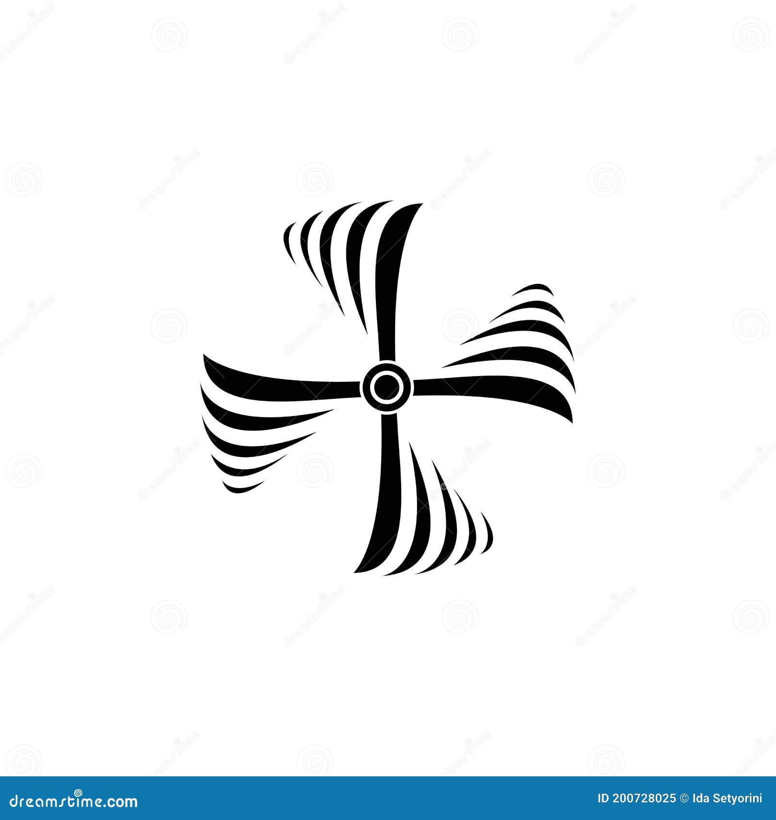 Wind fan logo stock vector. Illustration of white, aircraft - 200728025