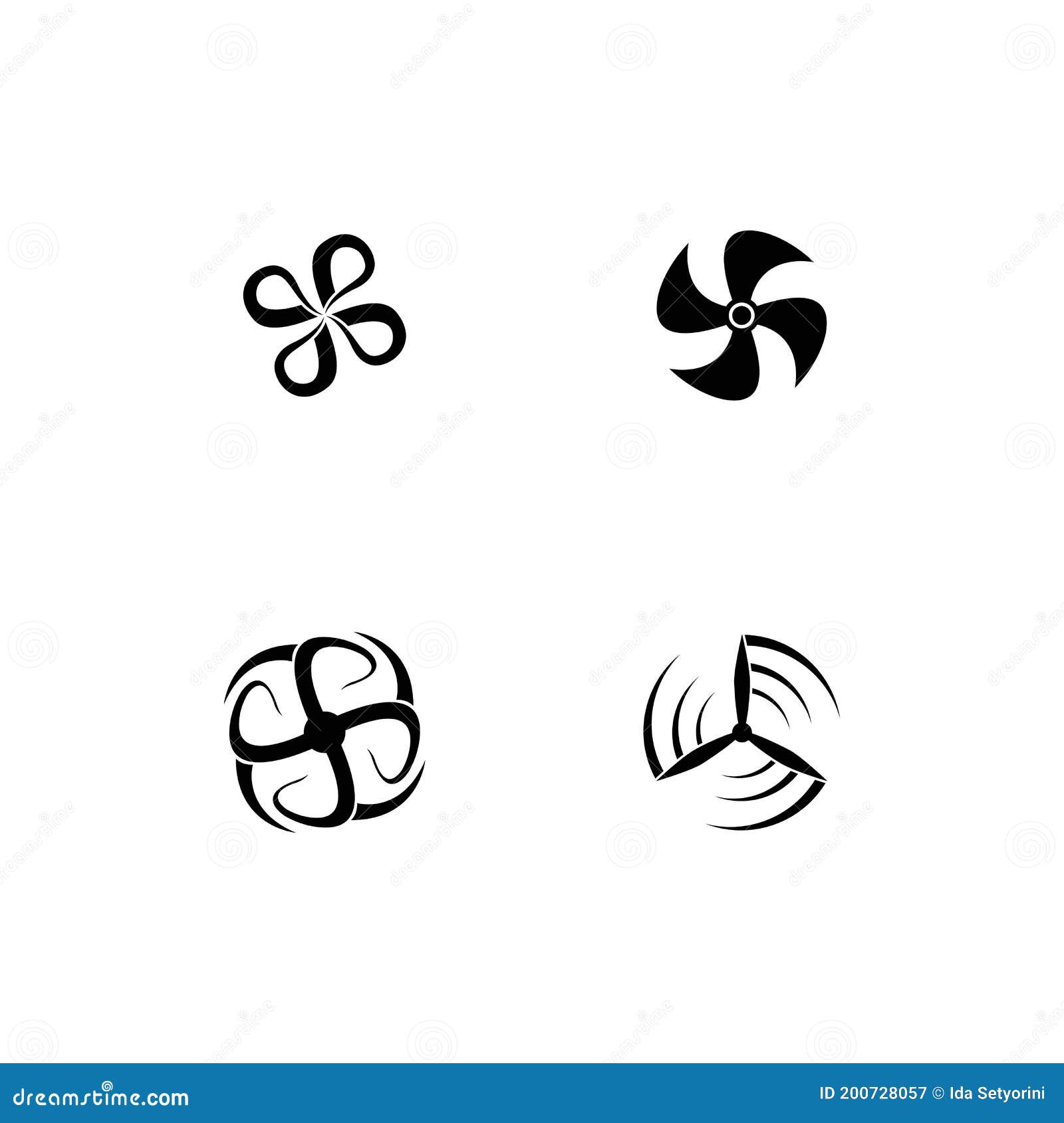 Wind fan logo stock vector. Illustration of isolated - 200728057