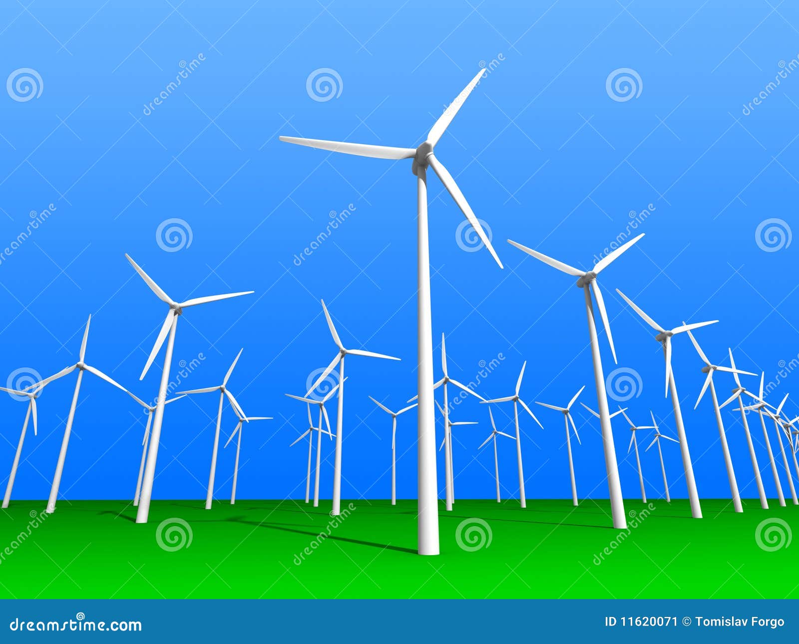 Wind farm stock illustration. Illustration of rotate - 11620071