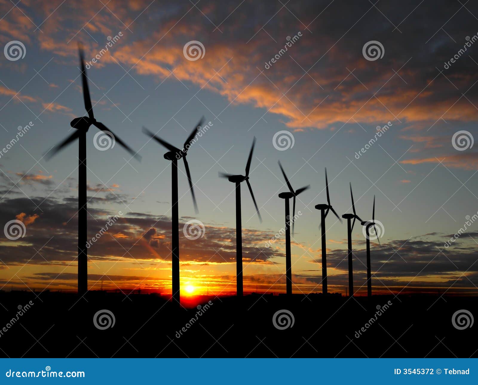 Wind Farm stock photo. Image of line, electricity, power - 3545372