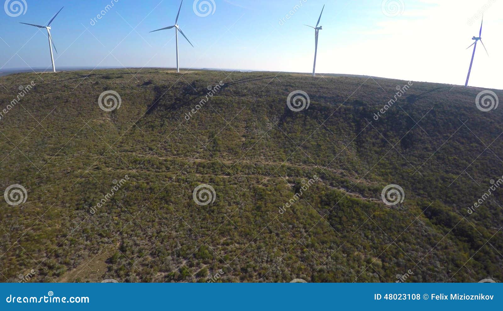 Wind farm aerial 4k video stock footage. Video of aerial - 48023108